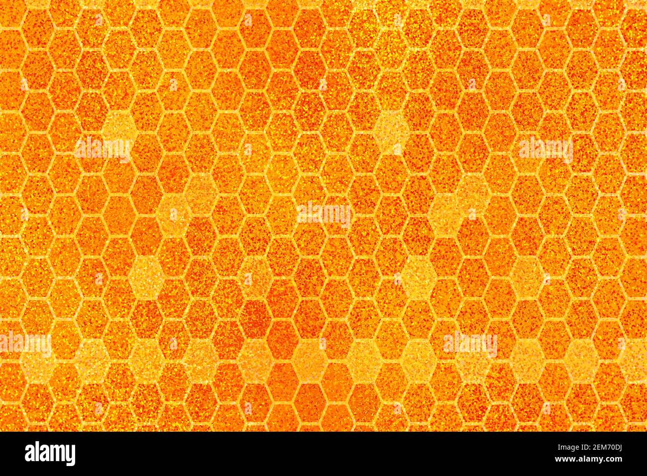 Golden background with honeycomb shapes. Vector illustration. Pattern ...