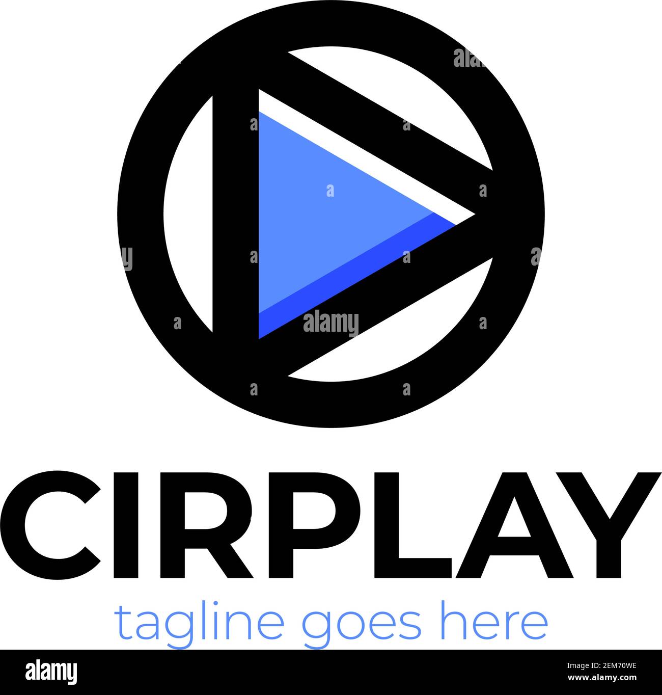 Circle abstract infinity loop vector logo design template. Play icon ...