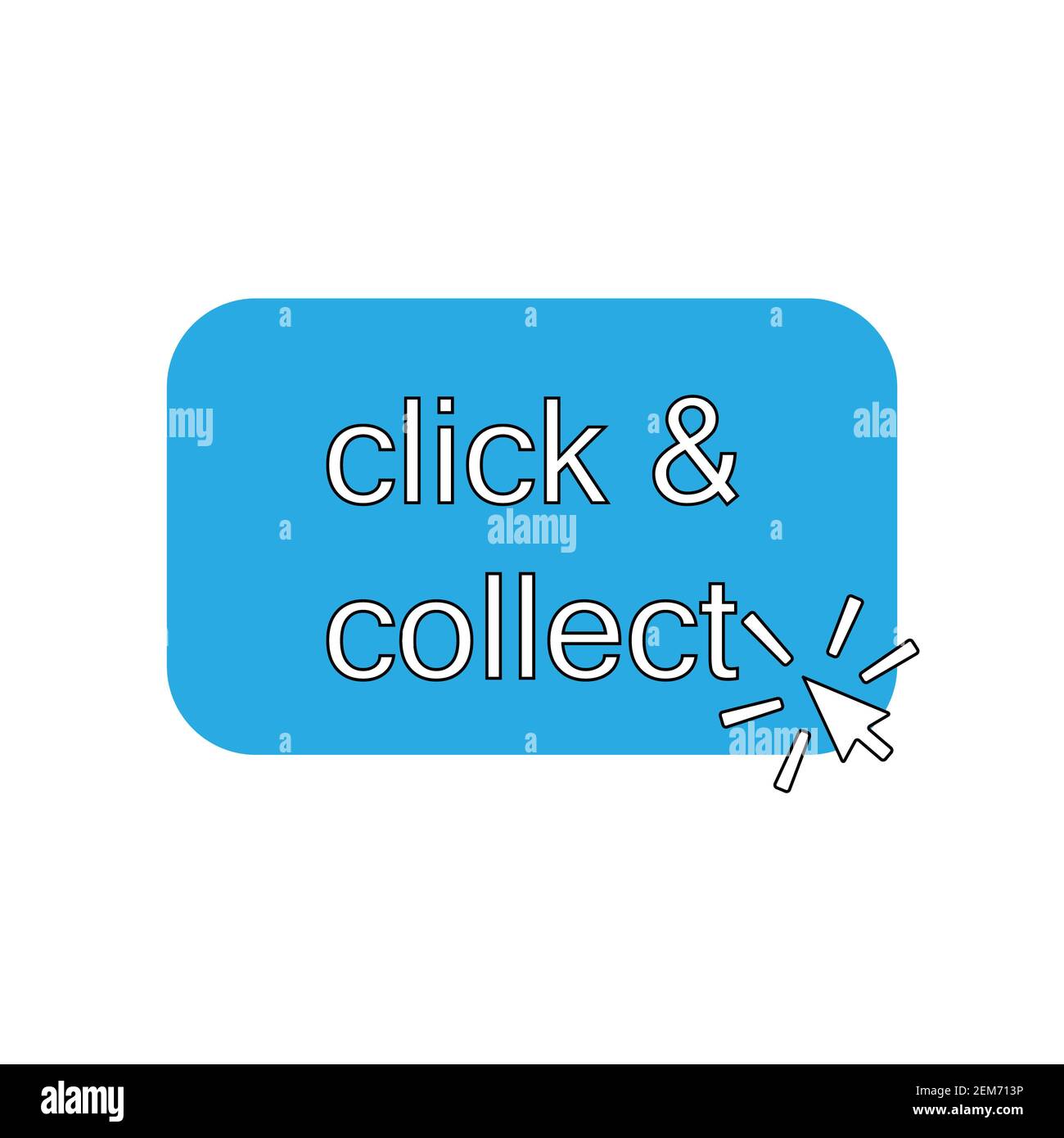 click and collect icon on white background. flat style. E-commerce ...