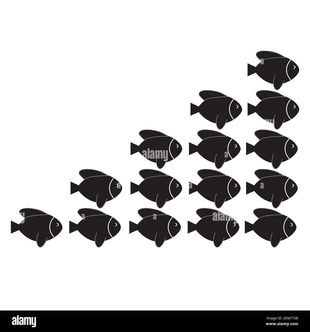 School of small fish underwater Cut Out Stock Images & Pictures - Alamy