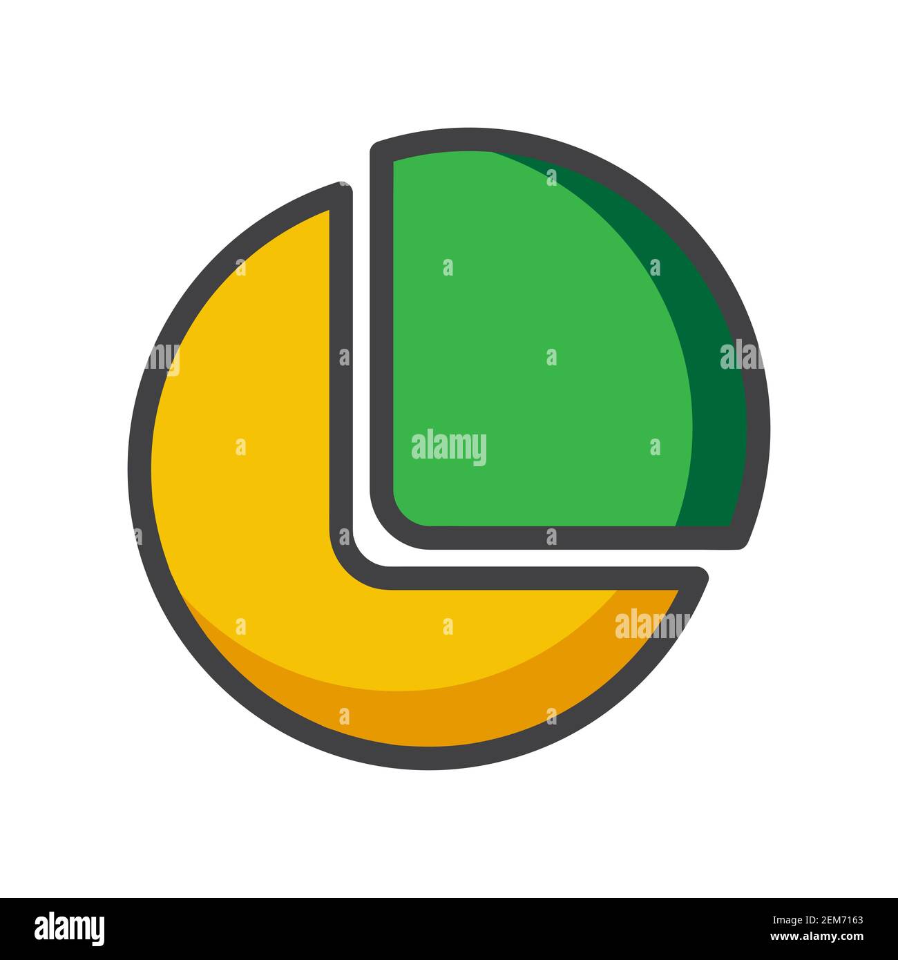 pie diagram icon. pie diagram illustration. Flat vector icon. can use ...
