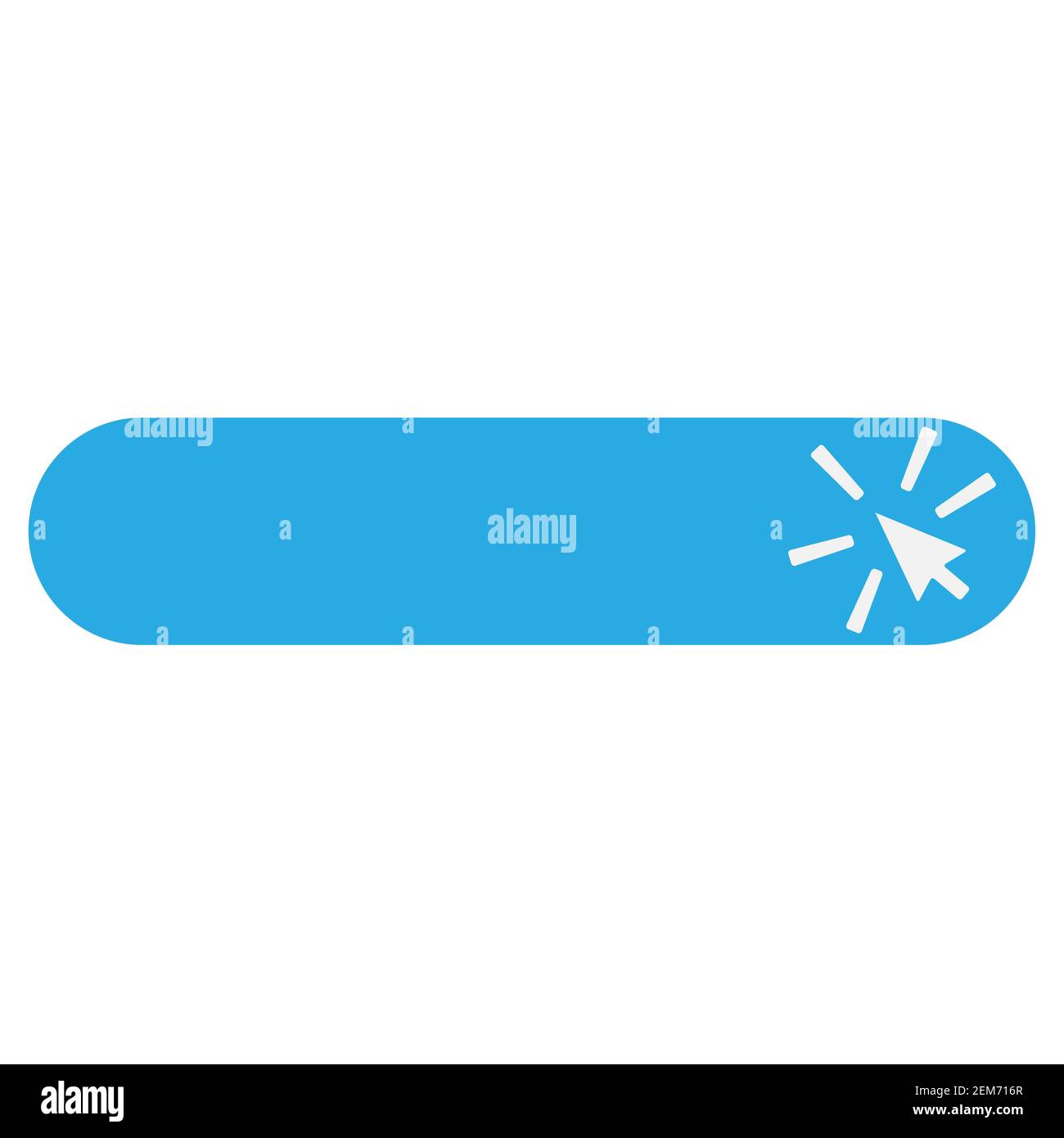 click blank button with arrow pointer clicking icon Stock Photo - Alamy