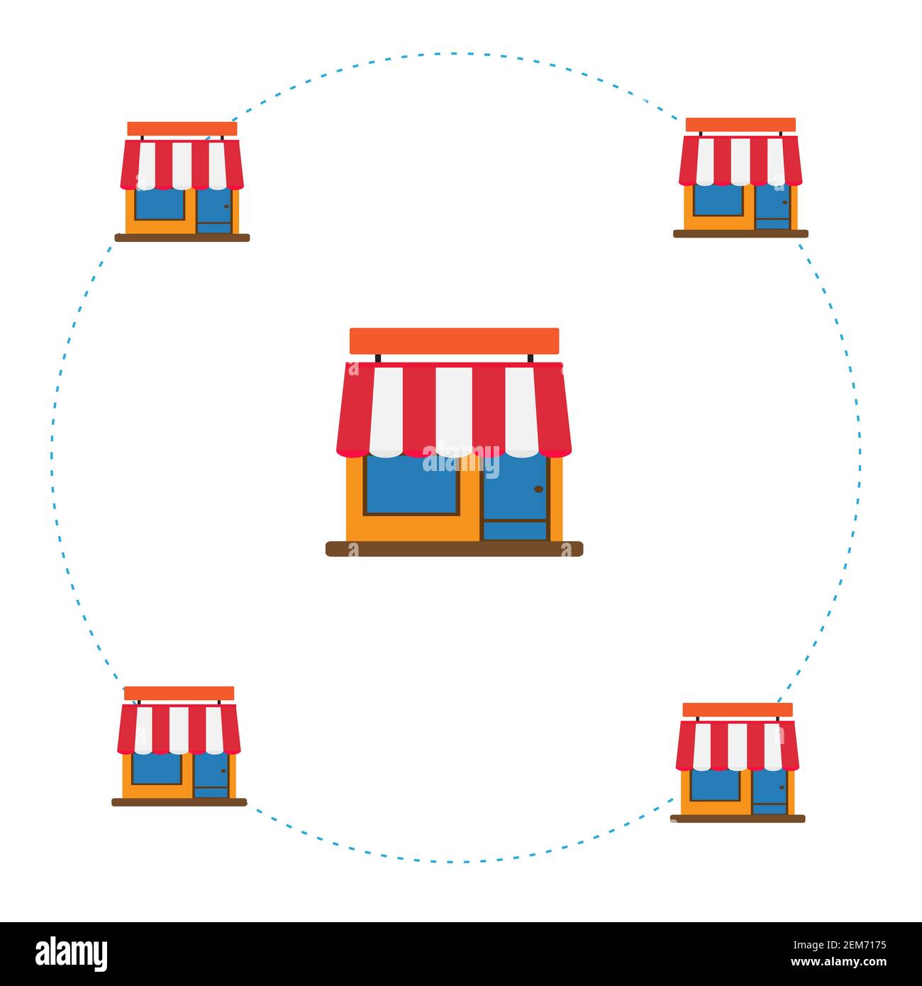 franchise business icon on white background. franchise symbol ...