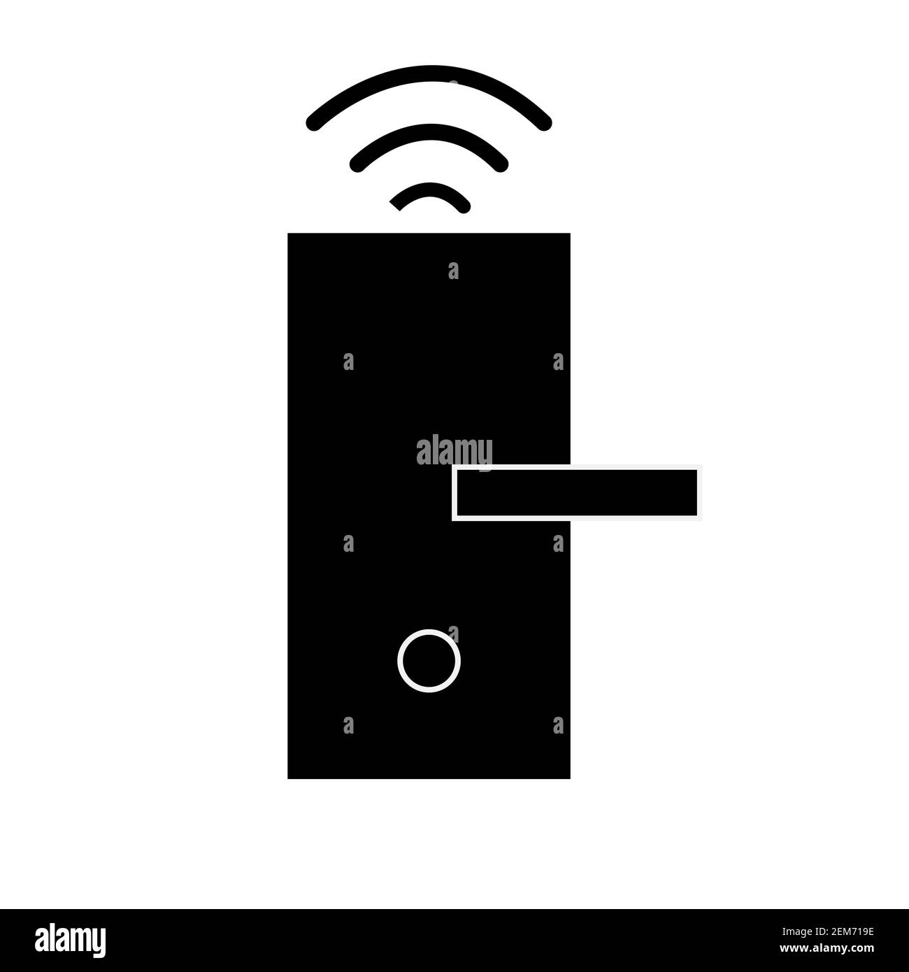 wireless door icon on white background. flat style. wireless door lock ...