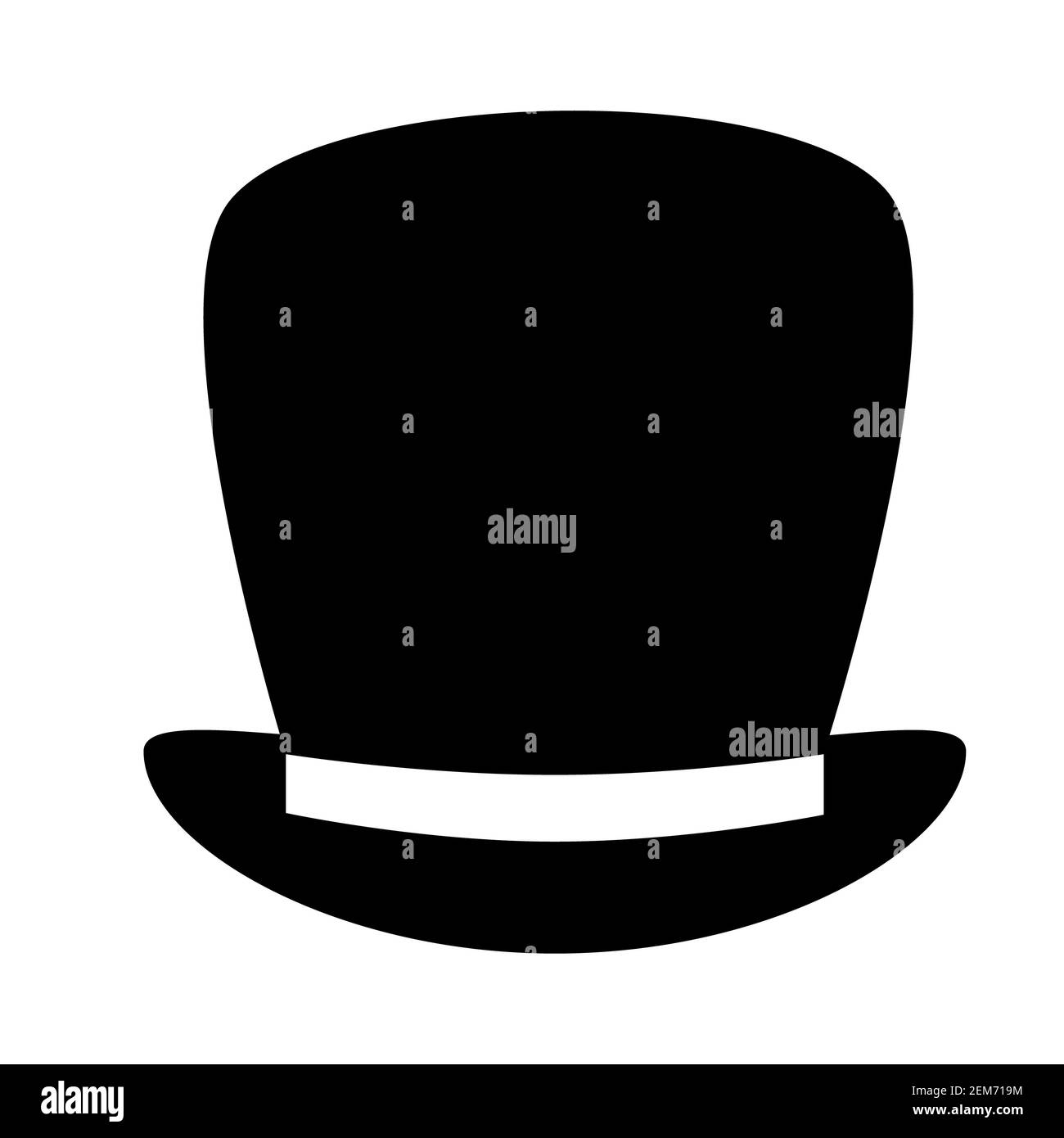 top hat icon on white background. flat style. magician man hat symbol ...