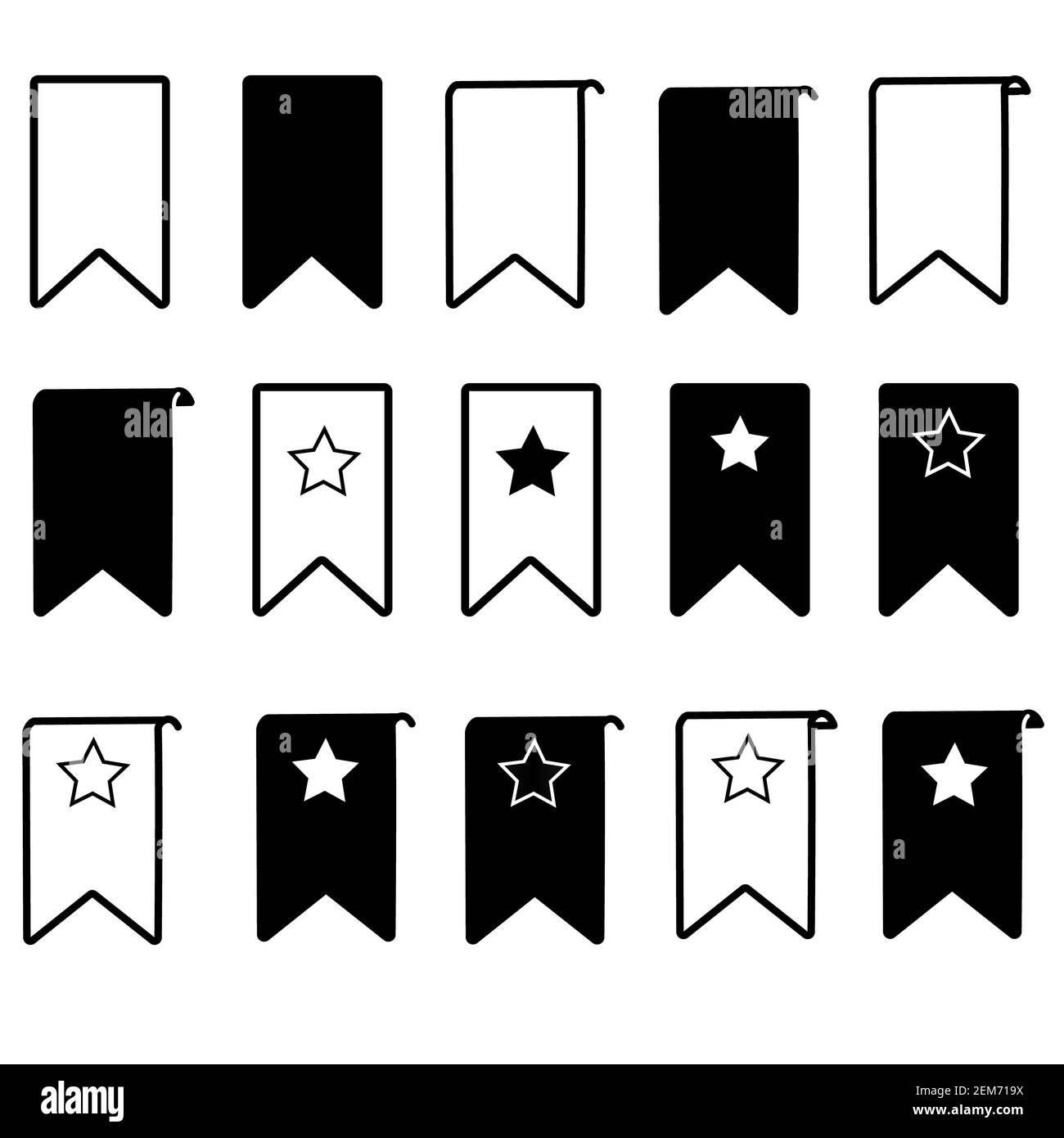 bookmark icon on white background. flat style. black bookmark icon for ...