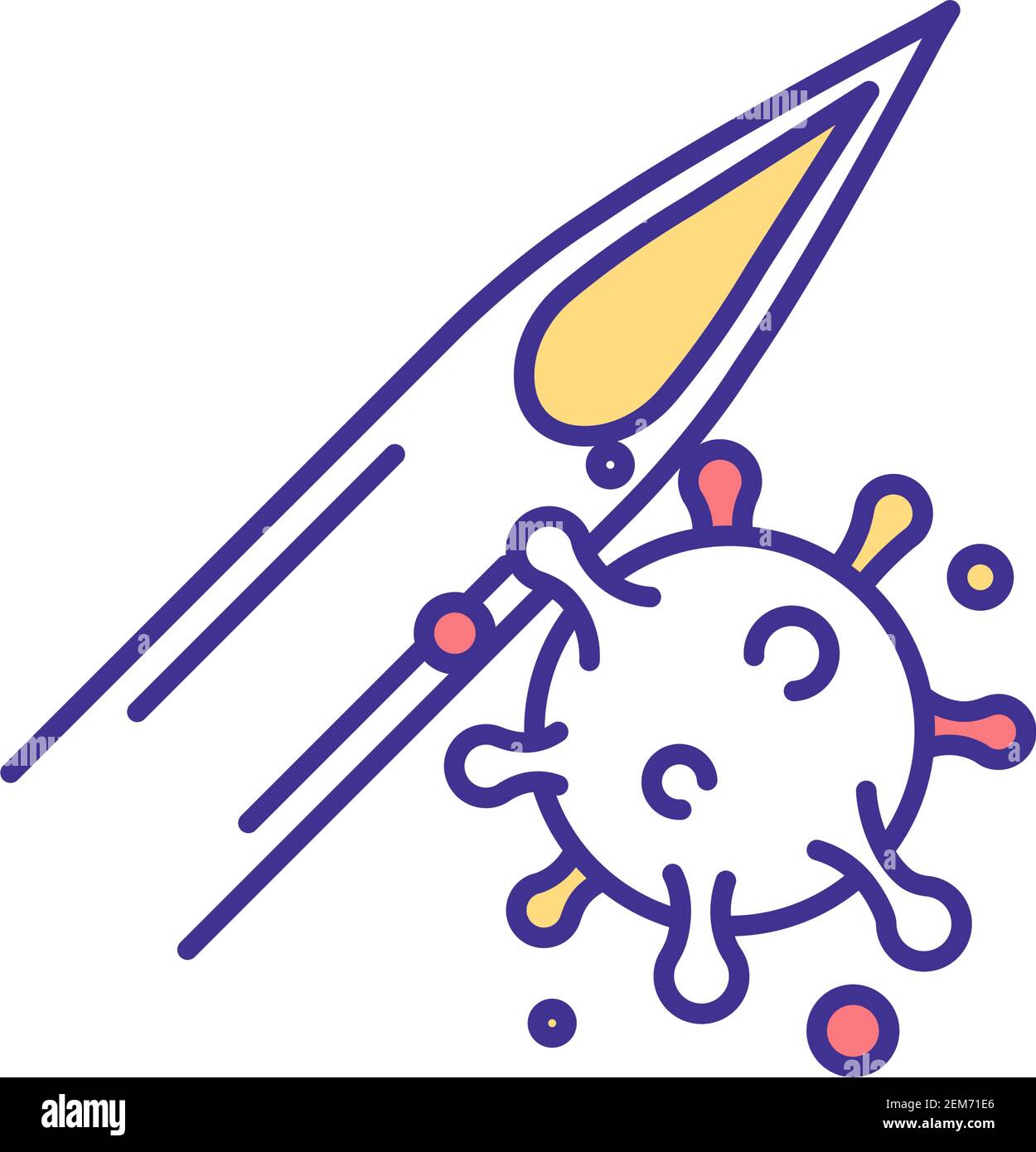 Needlestick injury RGB color icon Stock Vector Image & Art - Alamy