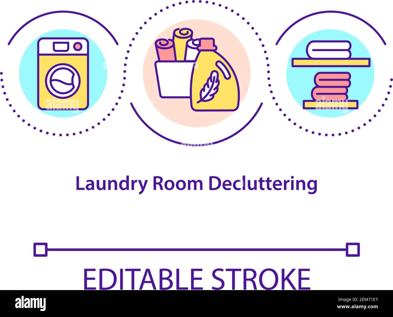 Laundry room decluttering concept icon Stock Vector Image & Art - Alamy