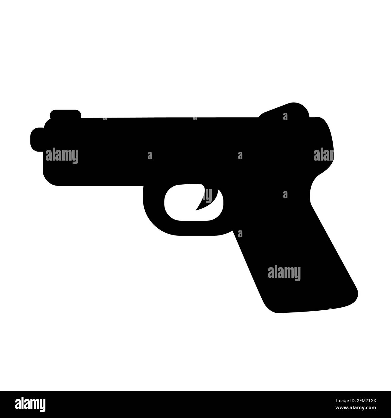 pistol gun icon on white background. flat style. gun icon for your web ...