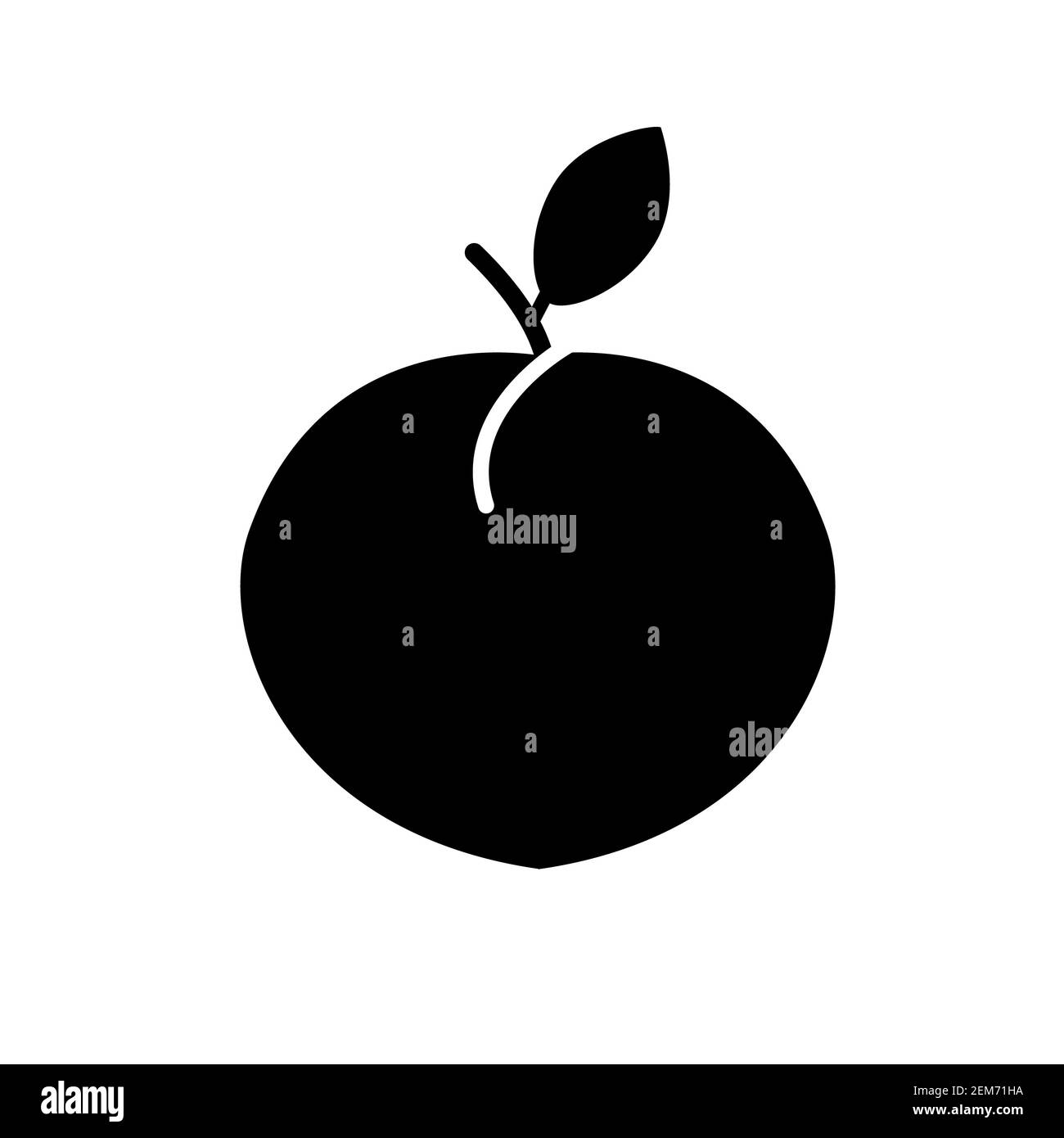 peach icon on white background. flat style. peach fruit icon for your ...