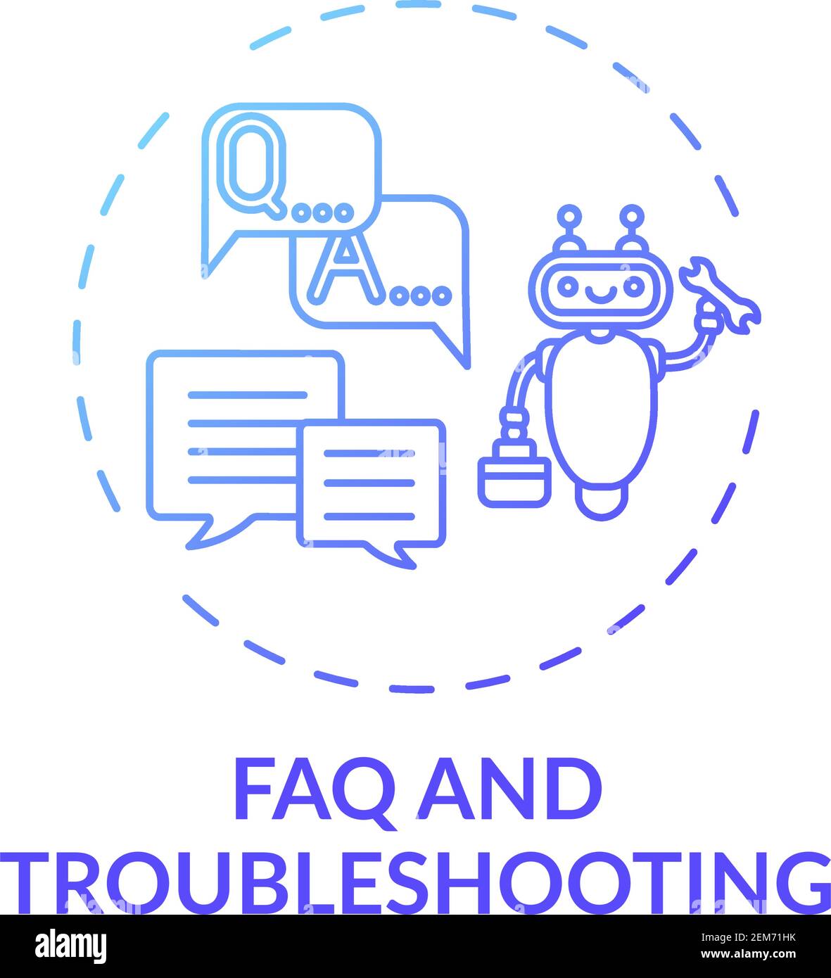 FAQ and troubleshooting concept icon Stock Vector Image & Art - Alamy