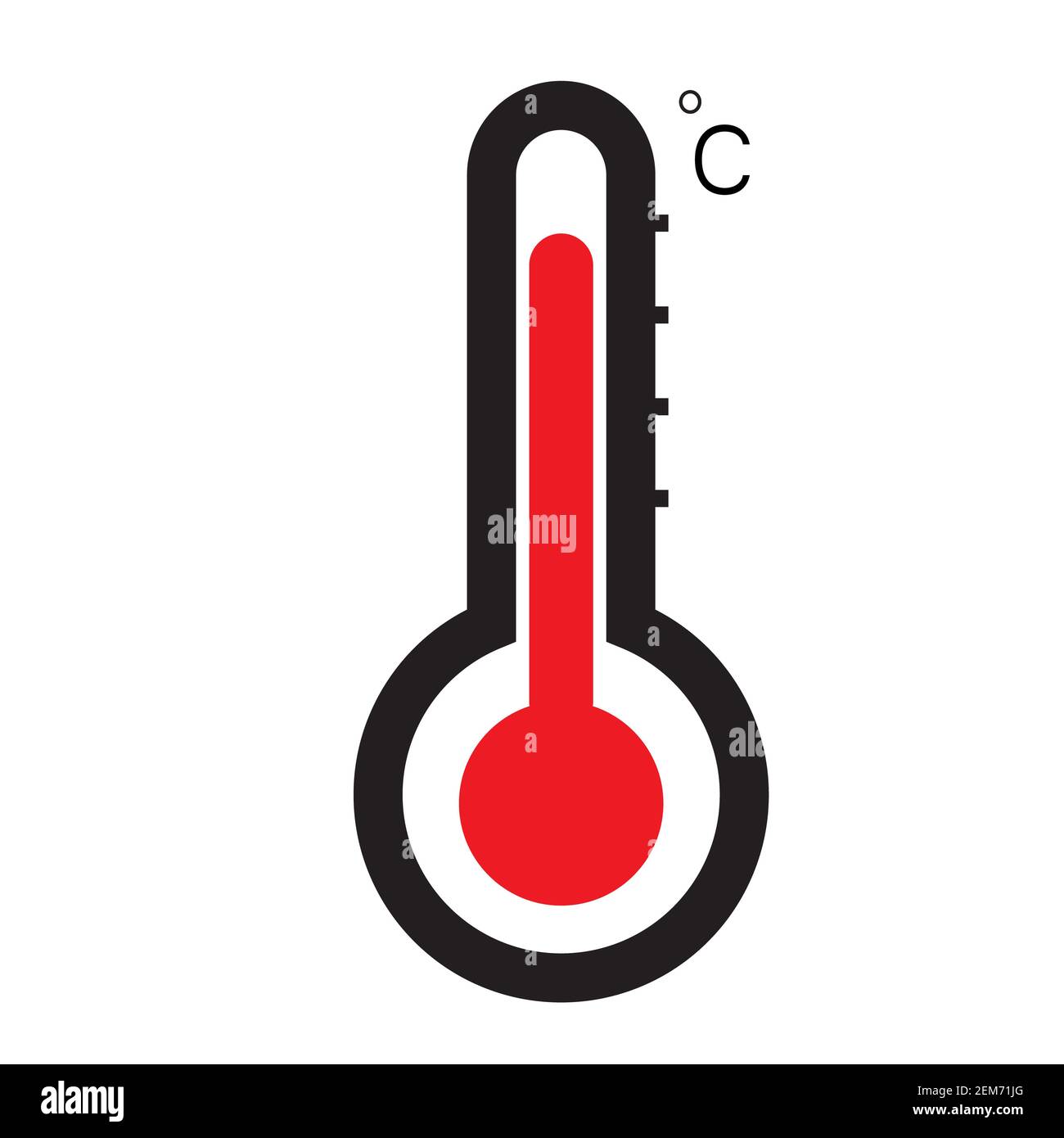 simple thermometer icon on white background. flat style. thermometer ...