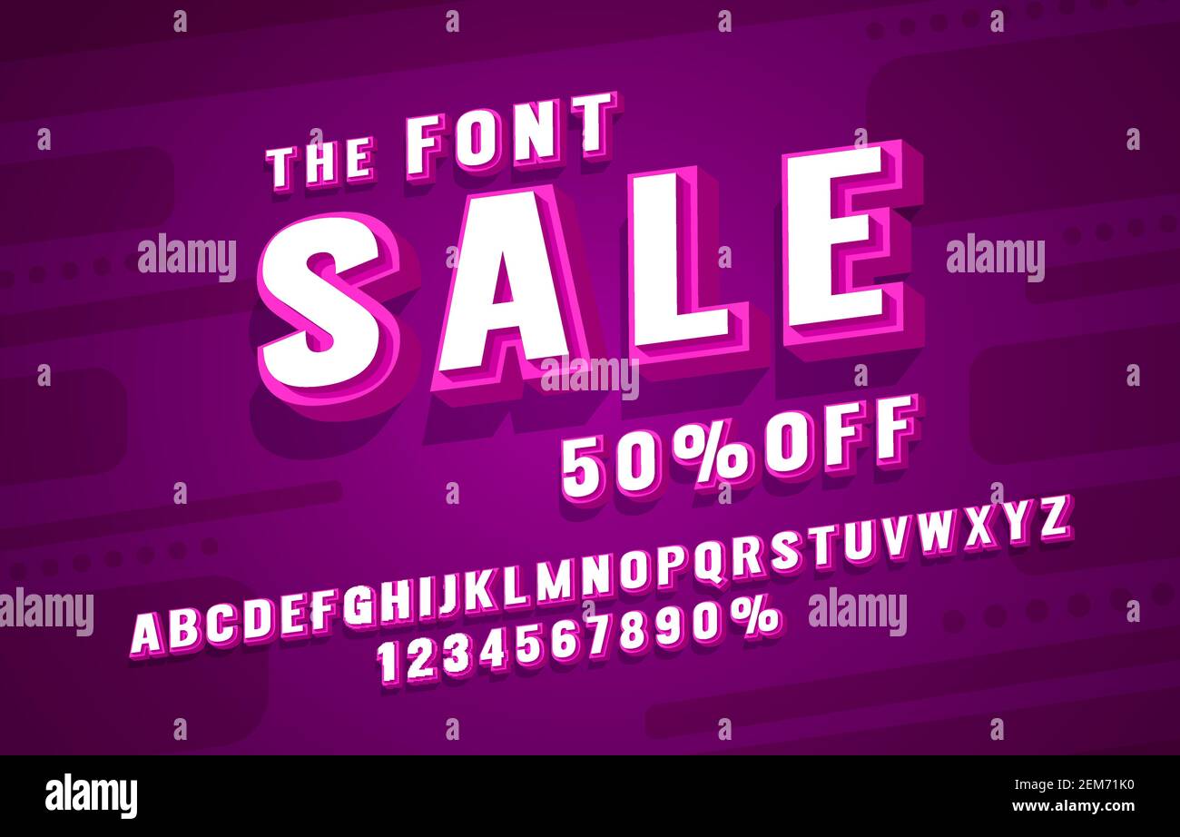 Sale font set collection, letters and numbers symbol. Vector ...