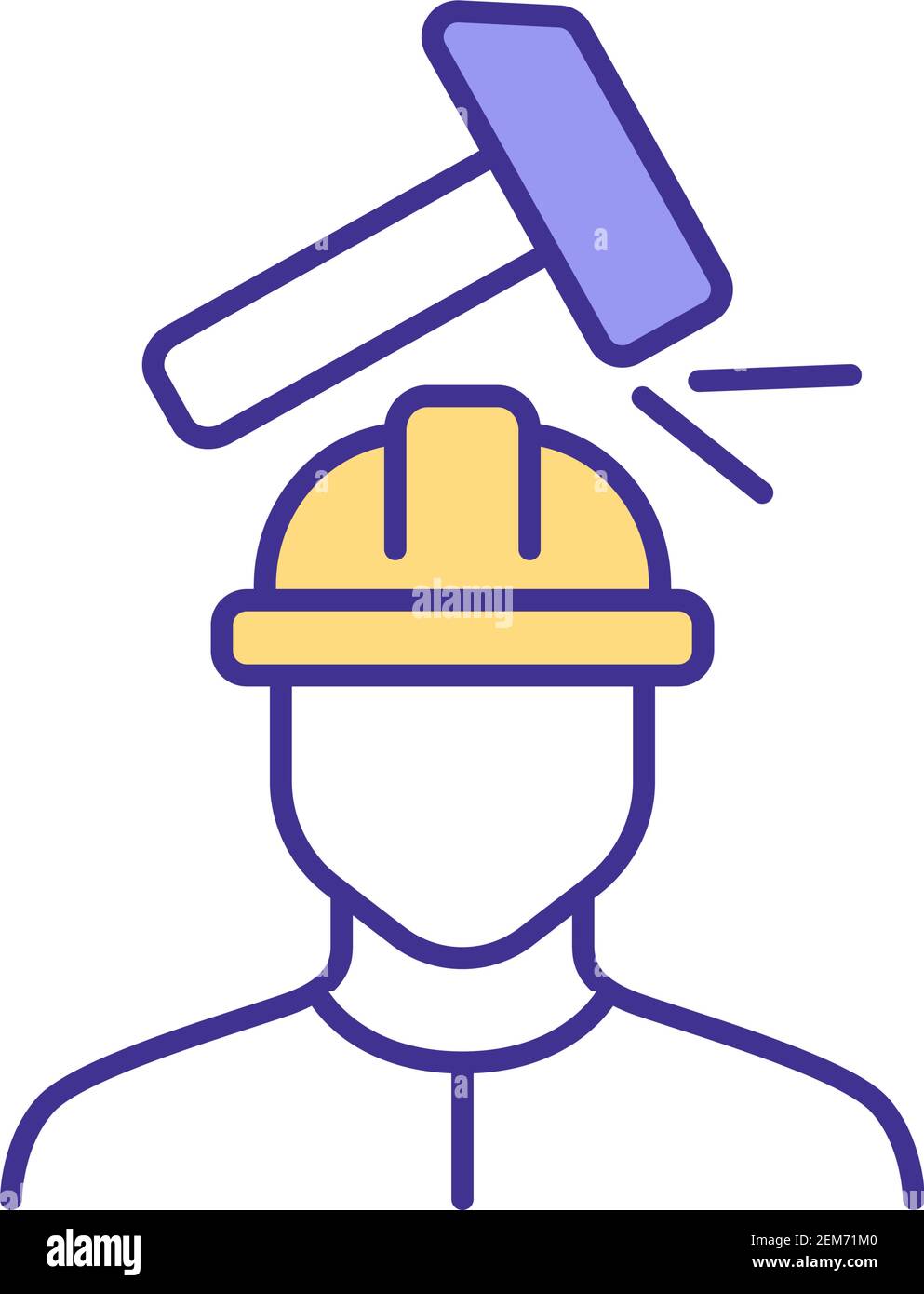 Work-related injuries RGB color icon Stock Vector Image & Art - Alamy