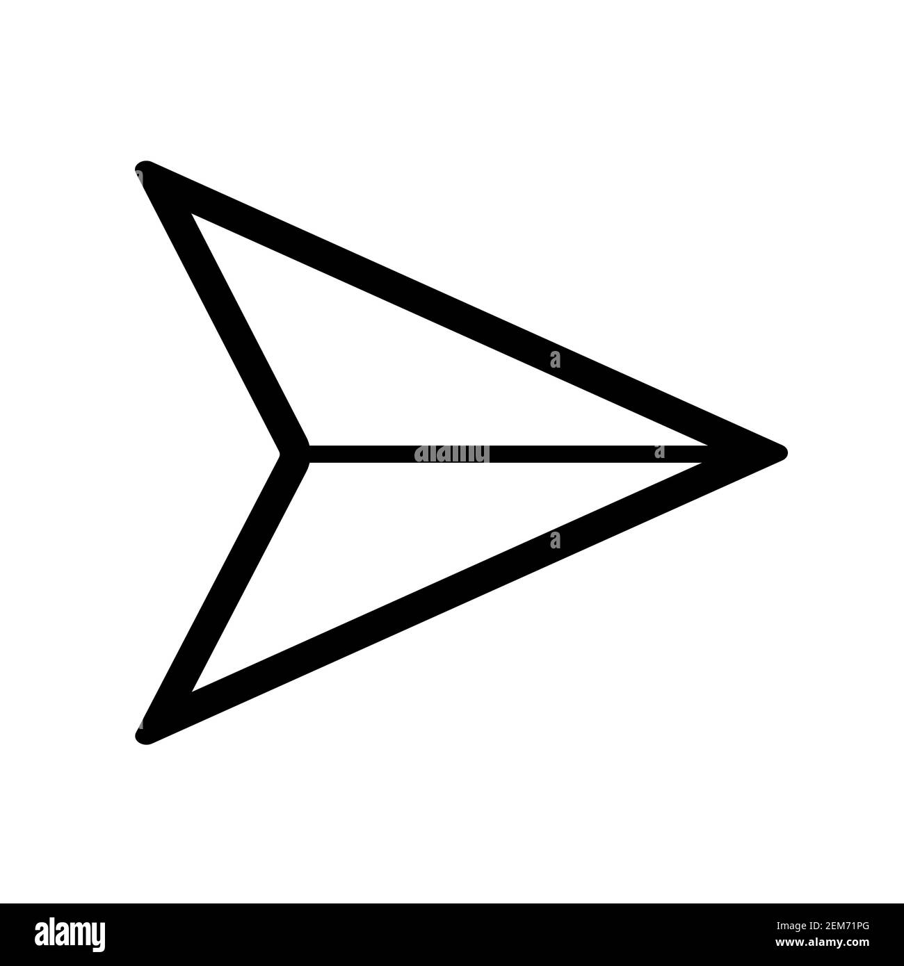 sent icon on white background. flat style. plane line vector icon Stock ...