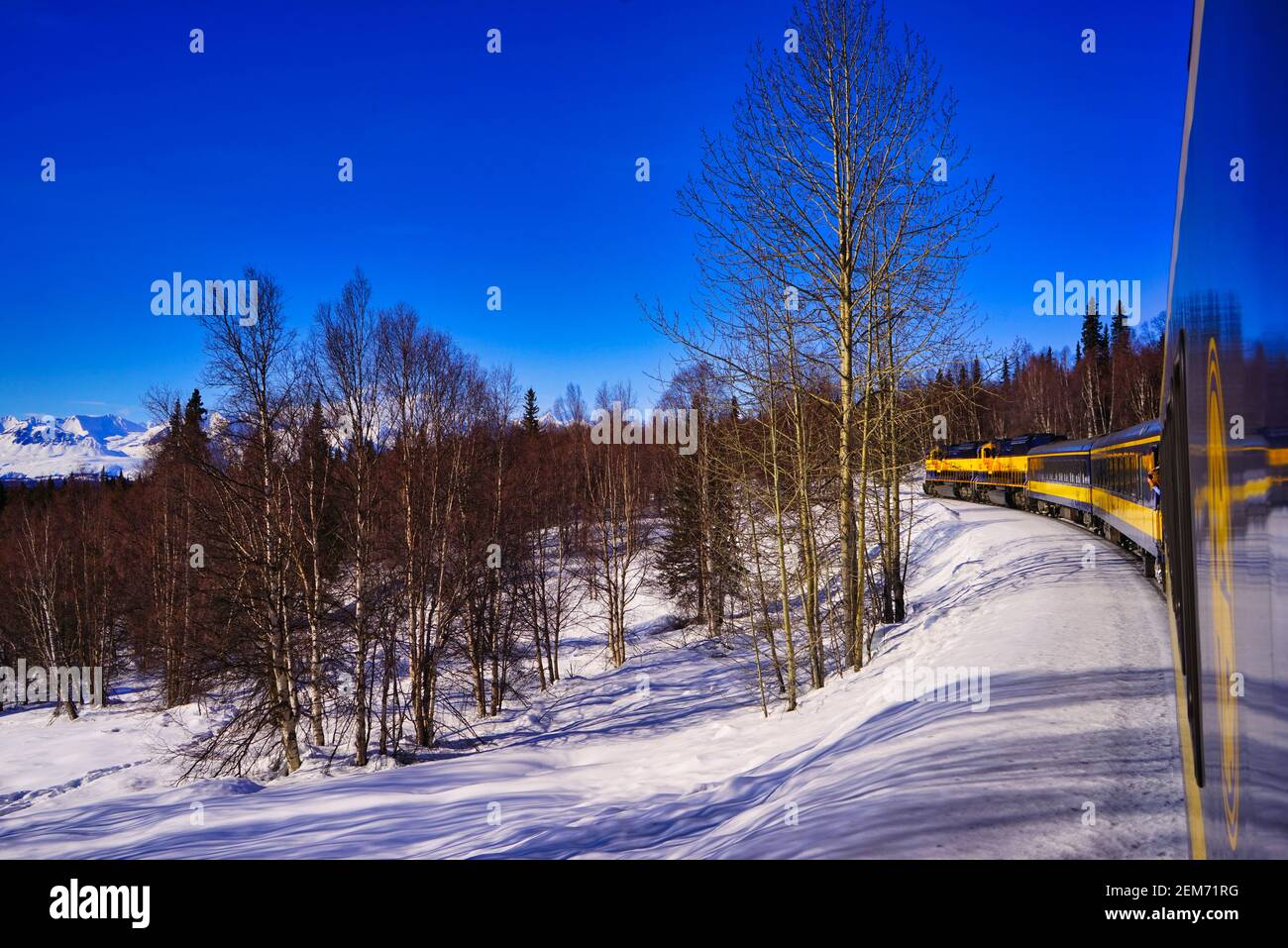 Aurora winter train alaska hi-res stock photography and images - Alamy