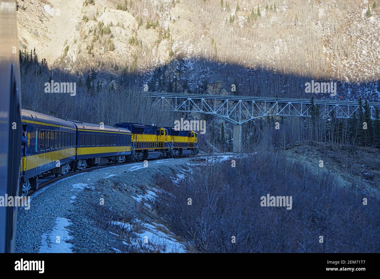 Alaska railroad train snow hi-res stock photography and images - Alamy
