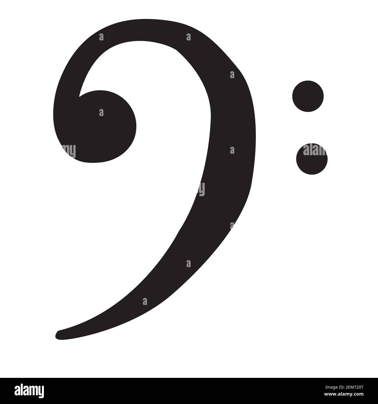 F clef icon on white background. flat style. bass clef icon for your ...