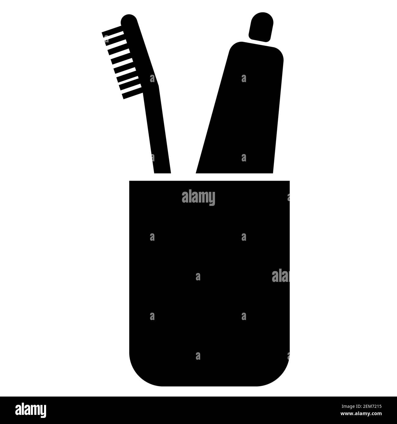 toothbrushes icon on white background. flat style. toothbrush holder ...