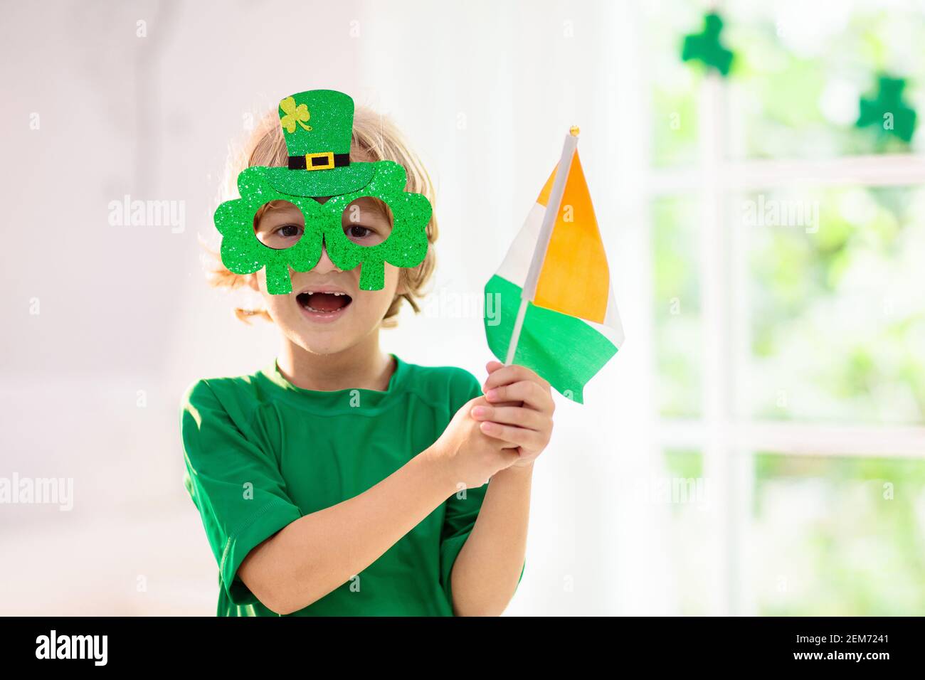 Family celebrating St. Patrick's Day. Irish holiday, culture and ...
