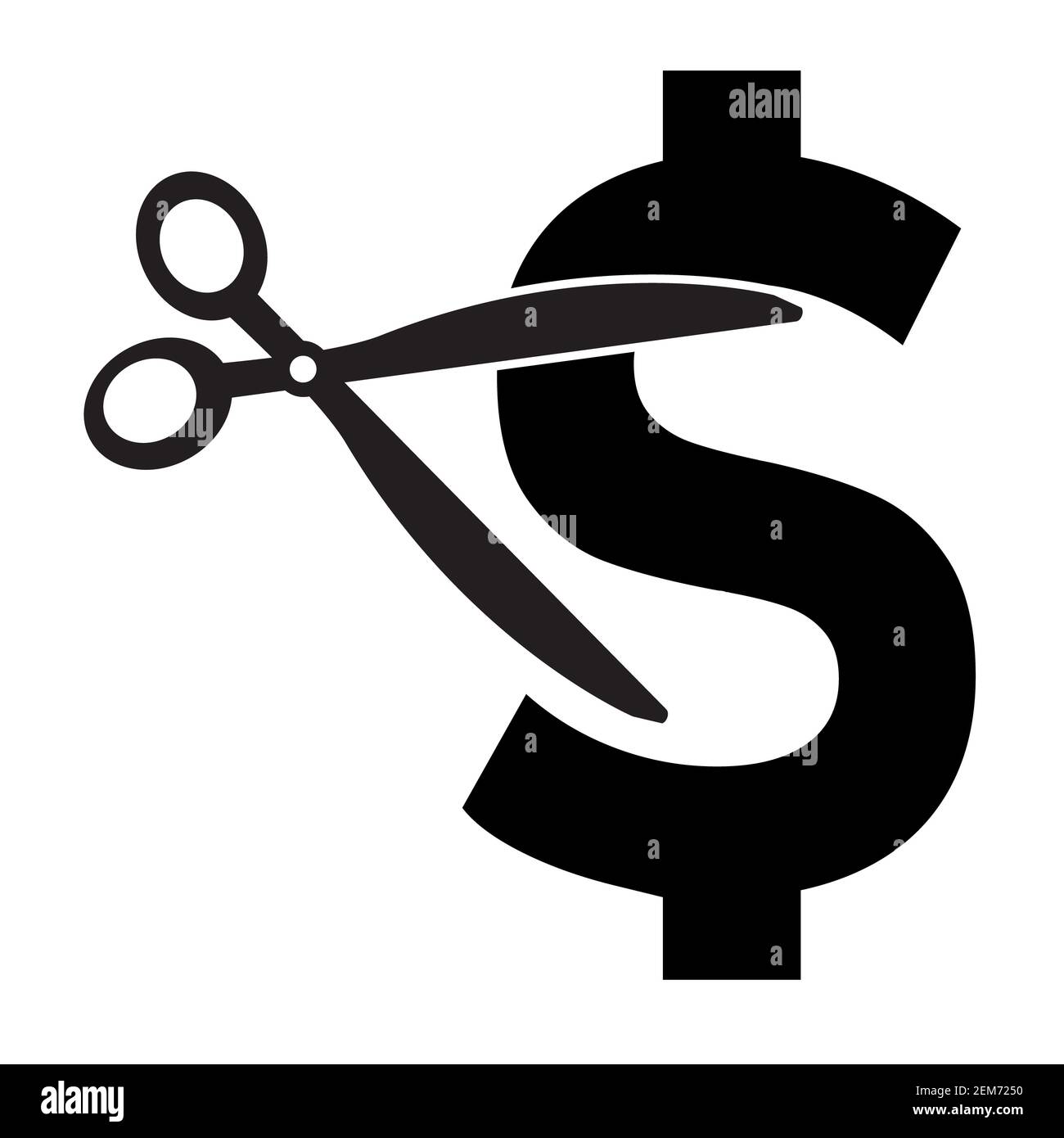 cost minimising icon on white background. flat style. price reduction ...