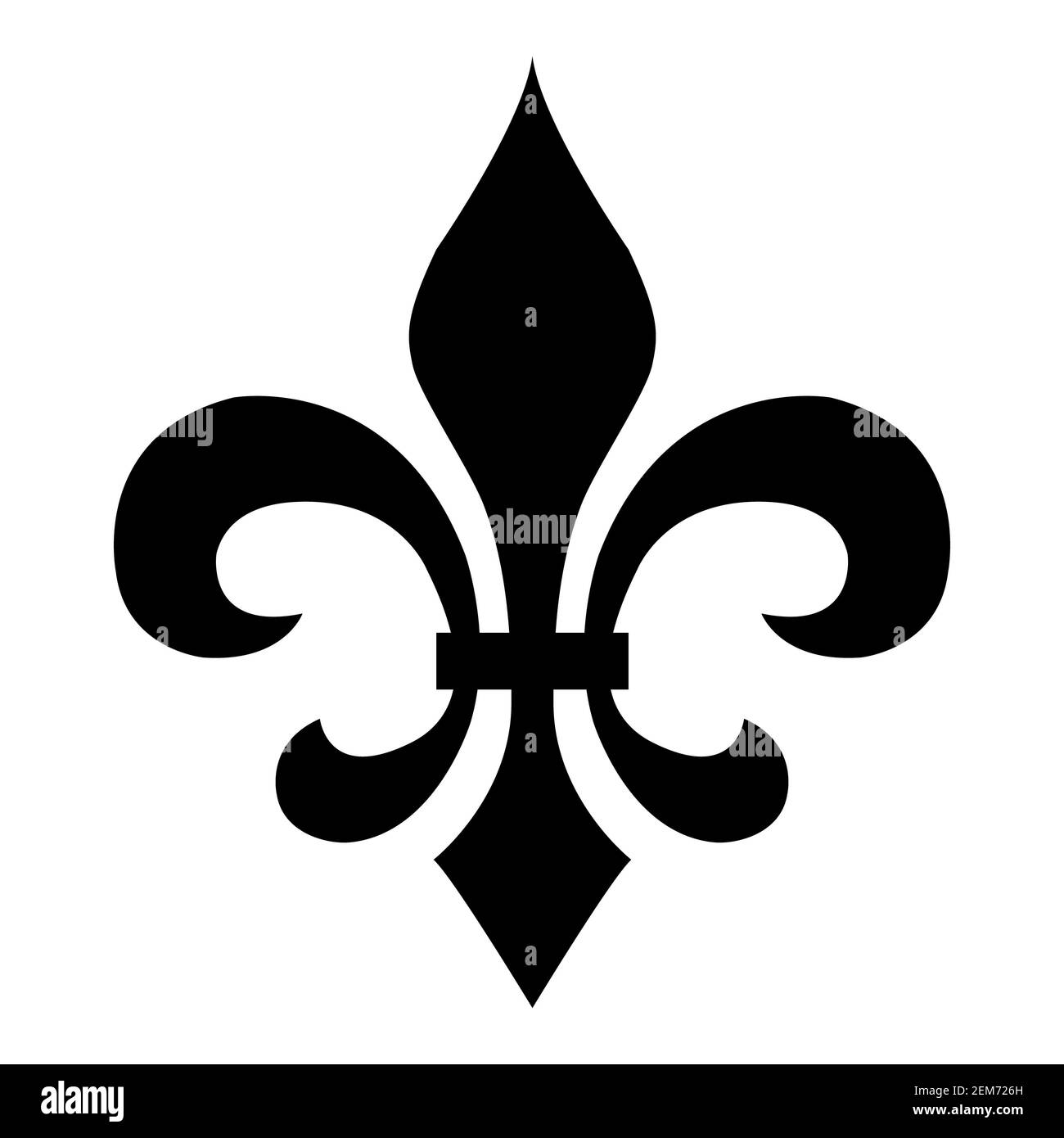 Fleur De Lis on white background. flat style. medieval sign. glowing ...