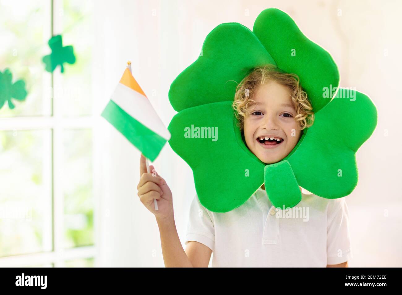 Family celebrating St. Patrick's Day. Irish holiday, culture and ...