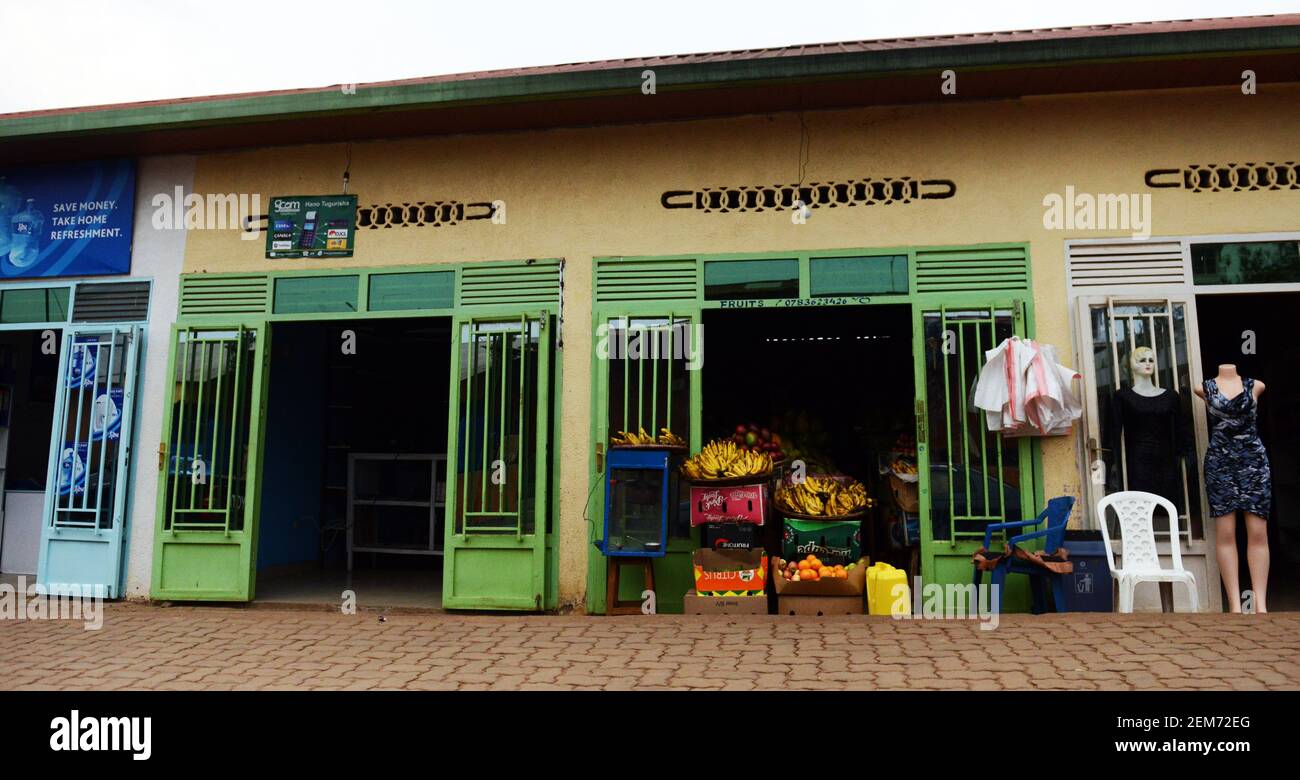 A small roadside shopping center in rural Rwanda Stock Photo - Alamy