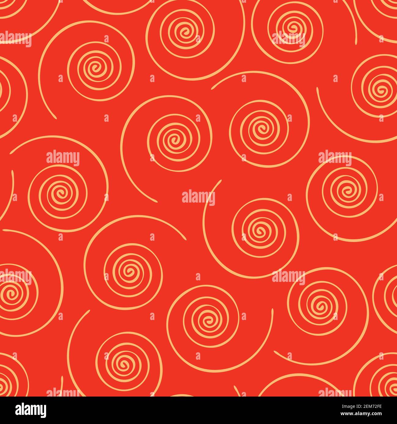 Seamless red twirl pattern hi-res stock photography and images - Alamy