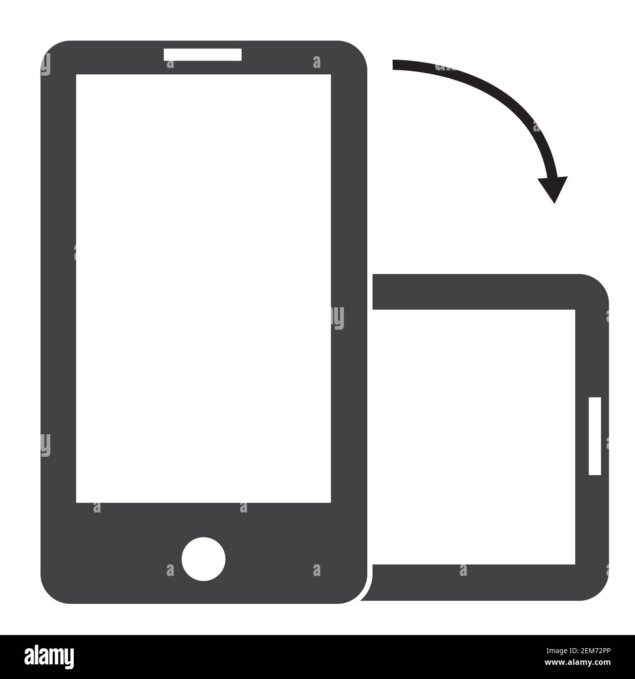 rotate smartphone icon on white background. flat style. rotate ...