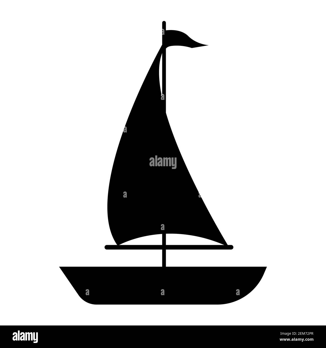 sailboat icon on white background. flat style. sailboat icon for your ...