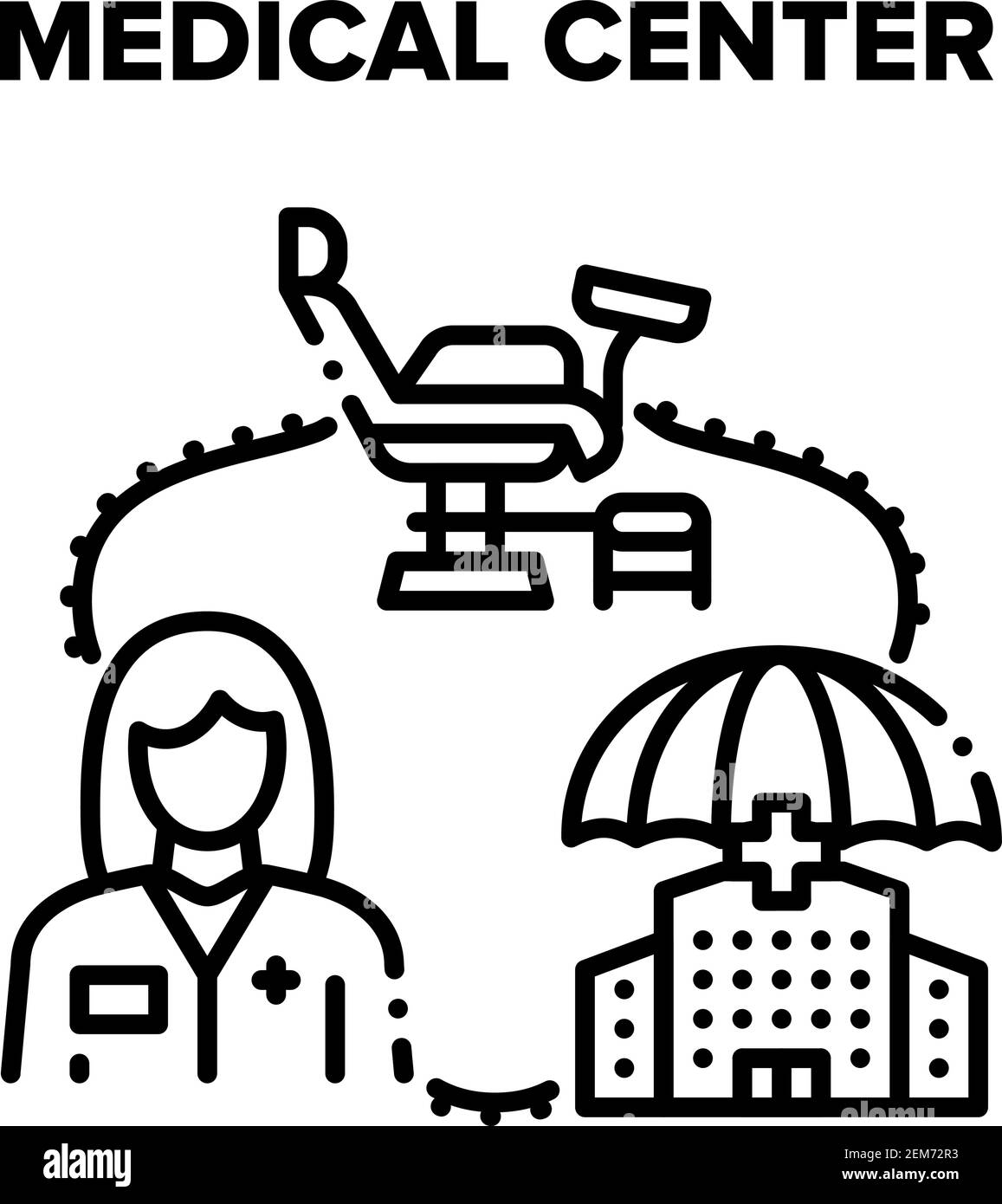 Medical Center Vector Black Illustrations Stock Vector Image & Art - Alamy