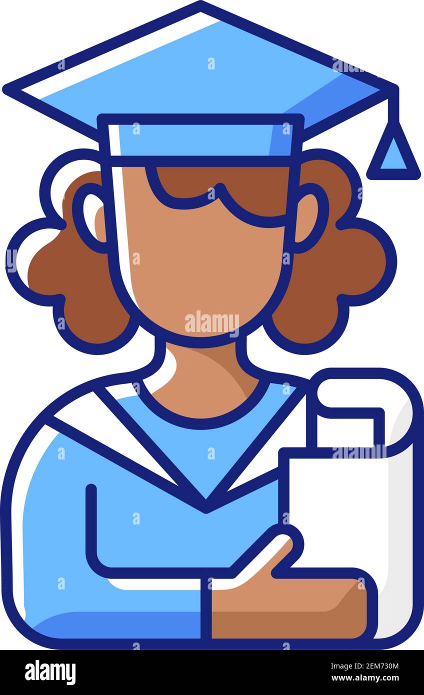 Young female graduate student Stock Vector Images - Alamy