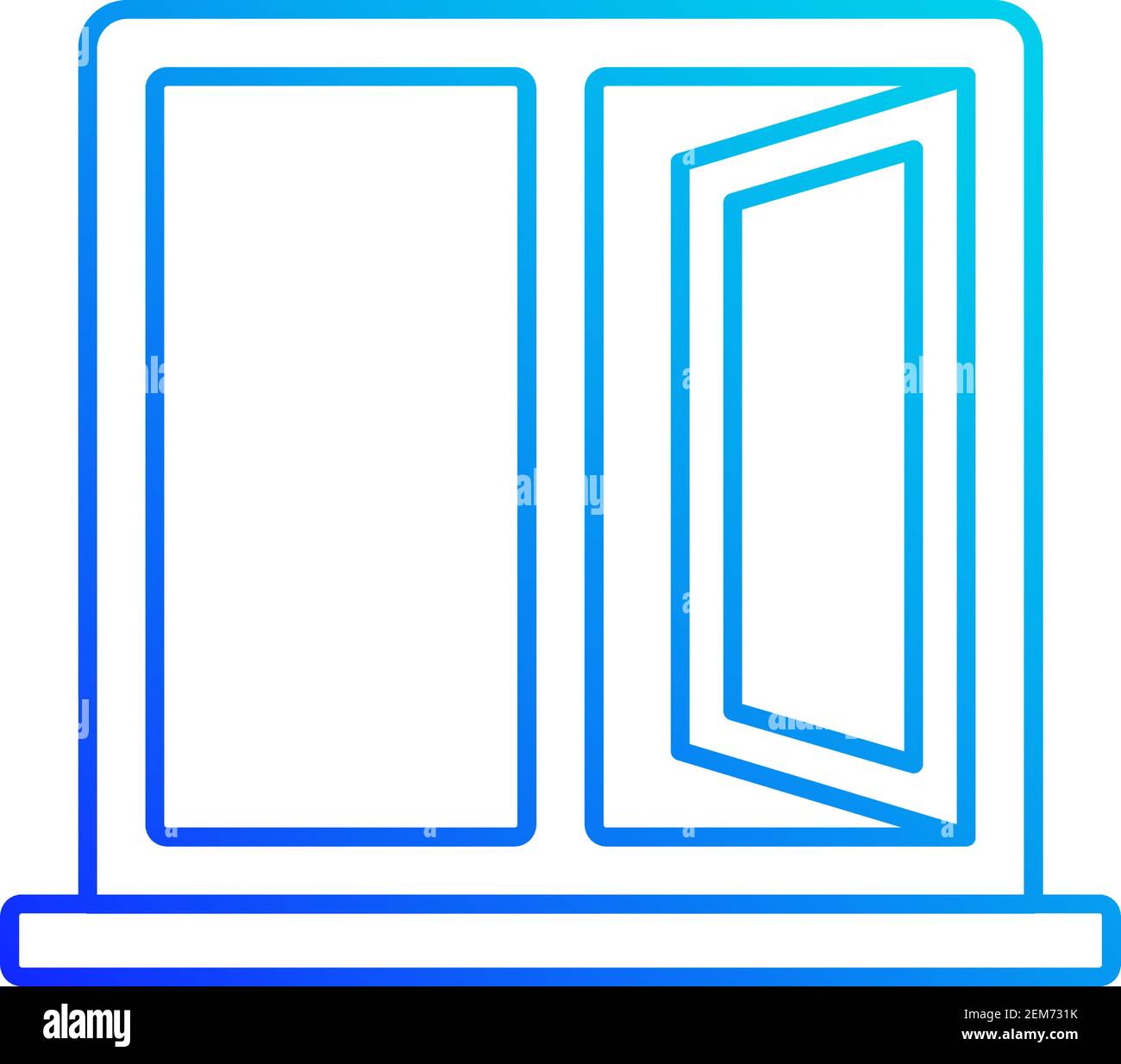 Casement windows linear vector icon Stock Vector Image & Art - Alamy