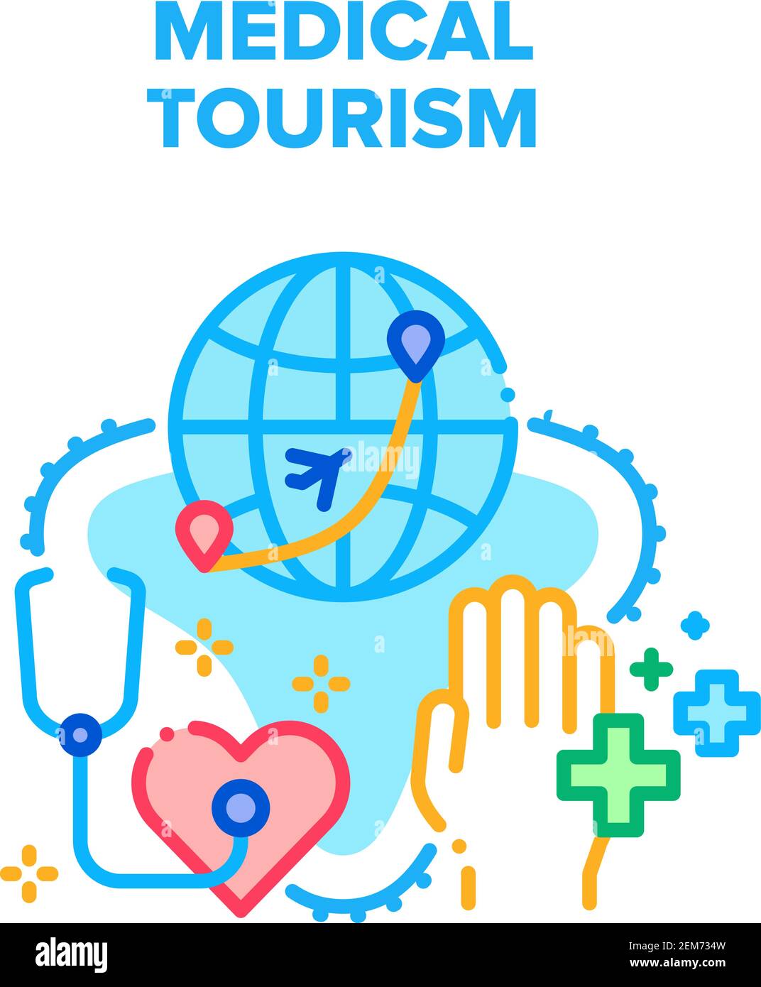 Medical Tourism Vector Concept Color Illustration Stock Vector Image ...