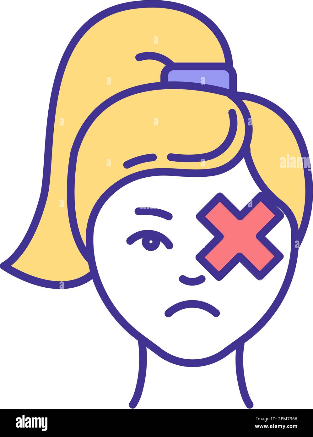 Eye trauma RGB color icon Stock Vector Image & Art - Alamy