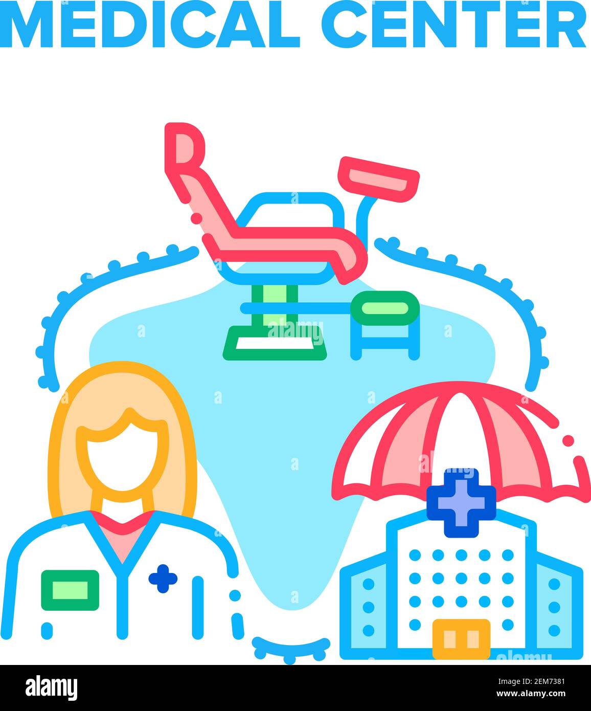 Medical Center Vector Concept Color Illustration Stock Vector Image ...