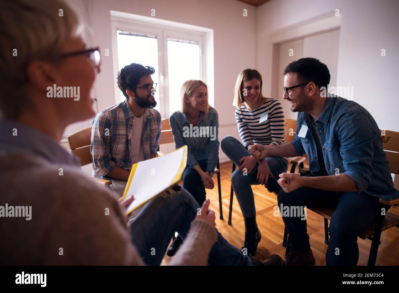 Project leader has set up a team building event for her young new ...