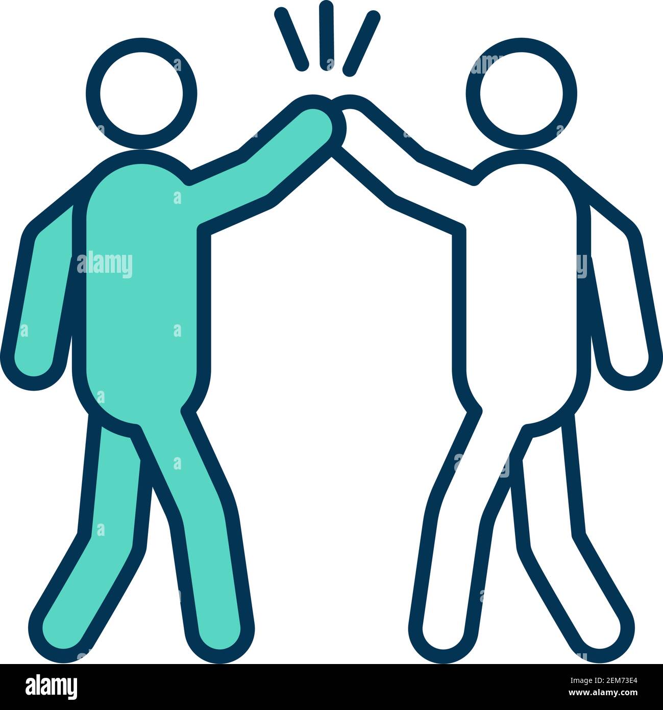 Giving high five RGB color icon Stock Vector Image & Art - Alamy