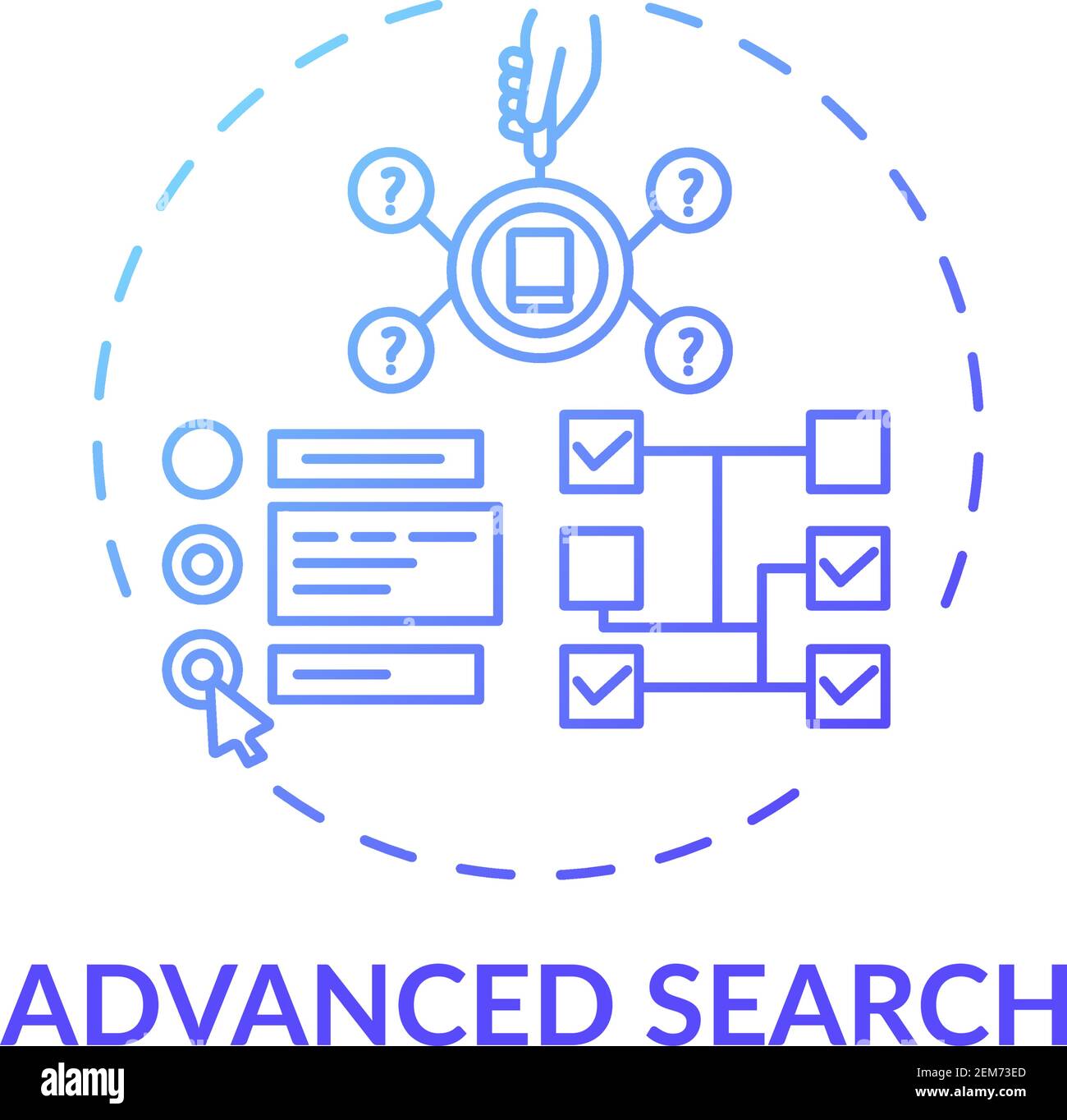 Advanced search concept icon Stock Vector Image & Art - Alamy