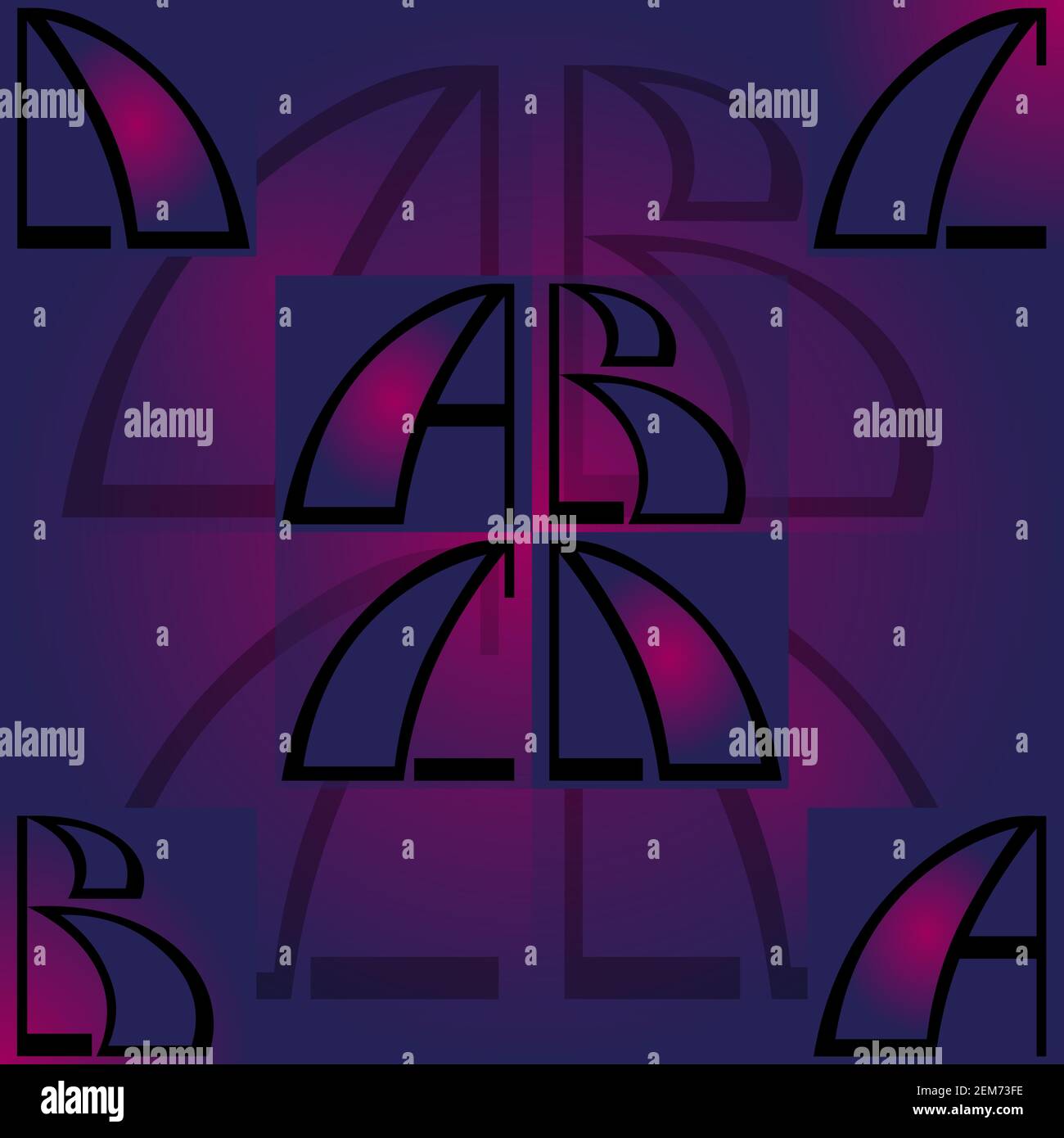 Composition of letters ABCD colored seamless pattern Stock Vector Image ...