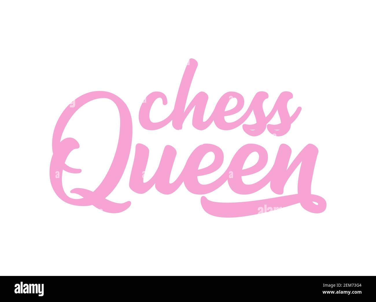 Hand sketched CHESS QUEEN quote as ad, web banner. Lettering for poster ...
