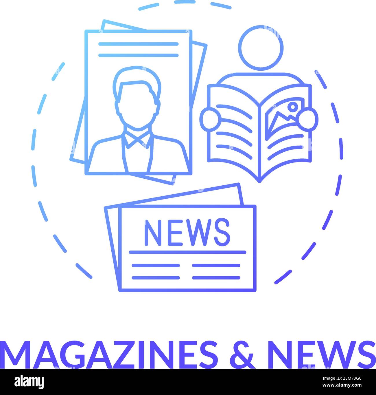 Magazines and news concept icon Stock Vector Image & Art - Alamy