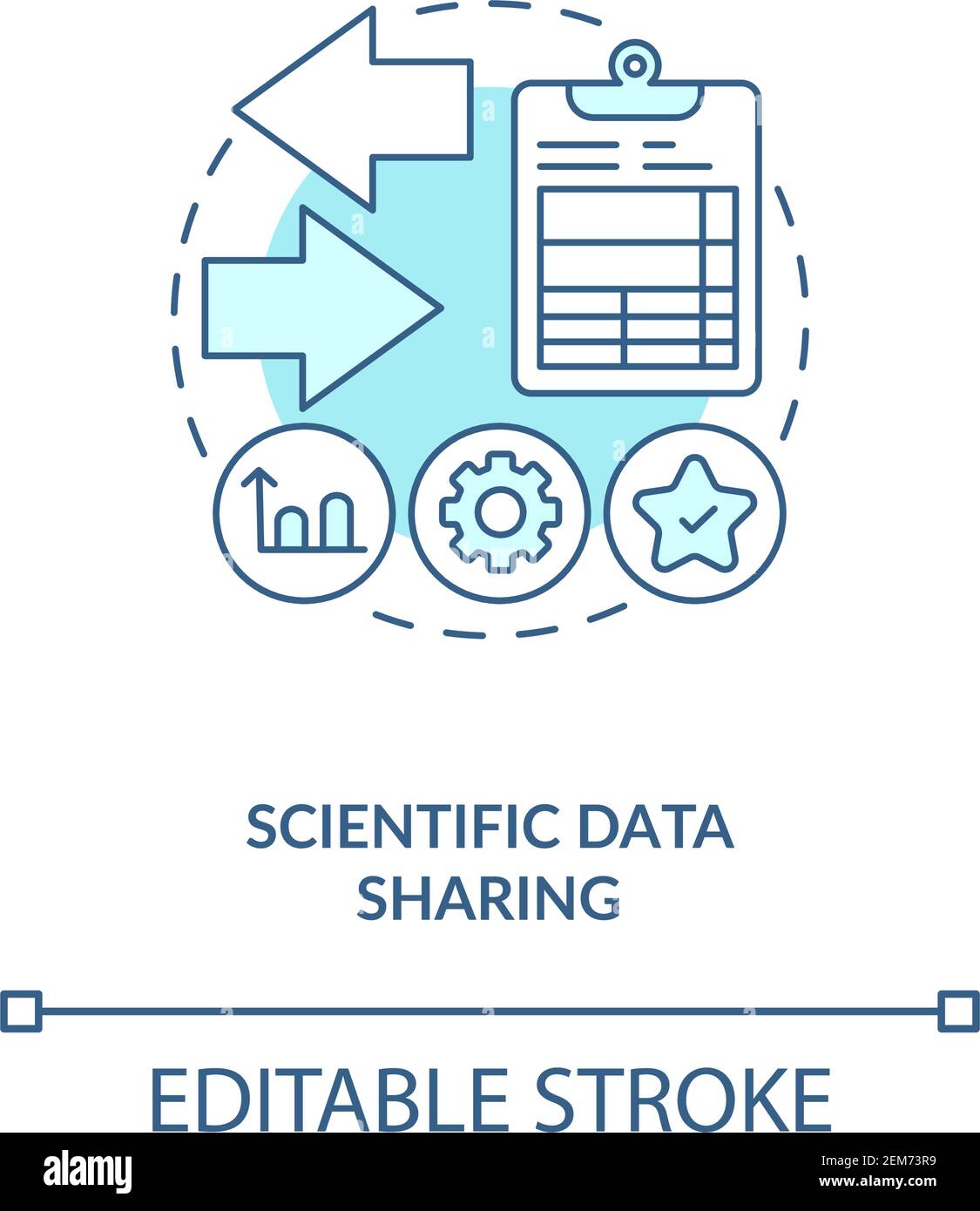 Scientific information sharing concept icon Stock Vector Image & Art - Alamy