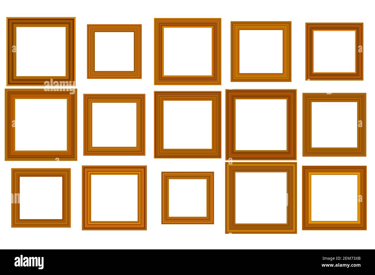 Big set of squared vintage wooden frame for your design. Vintage cover ...