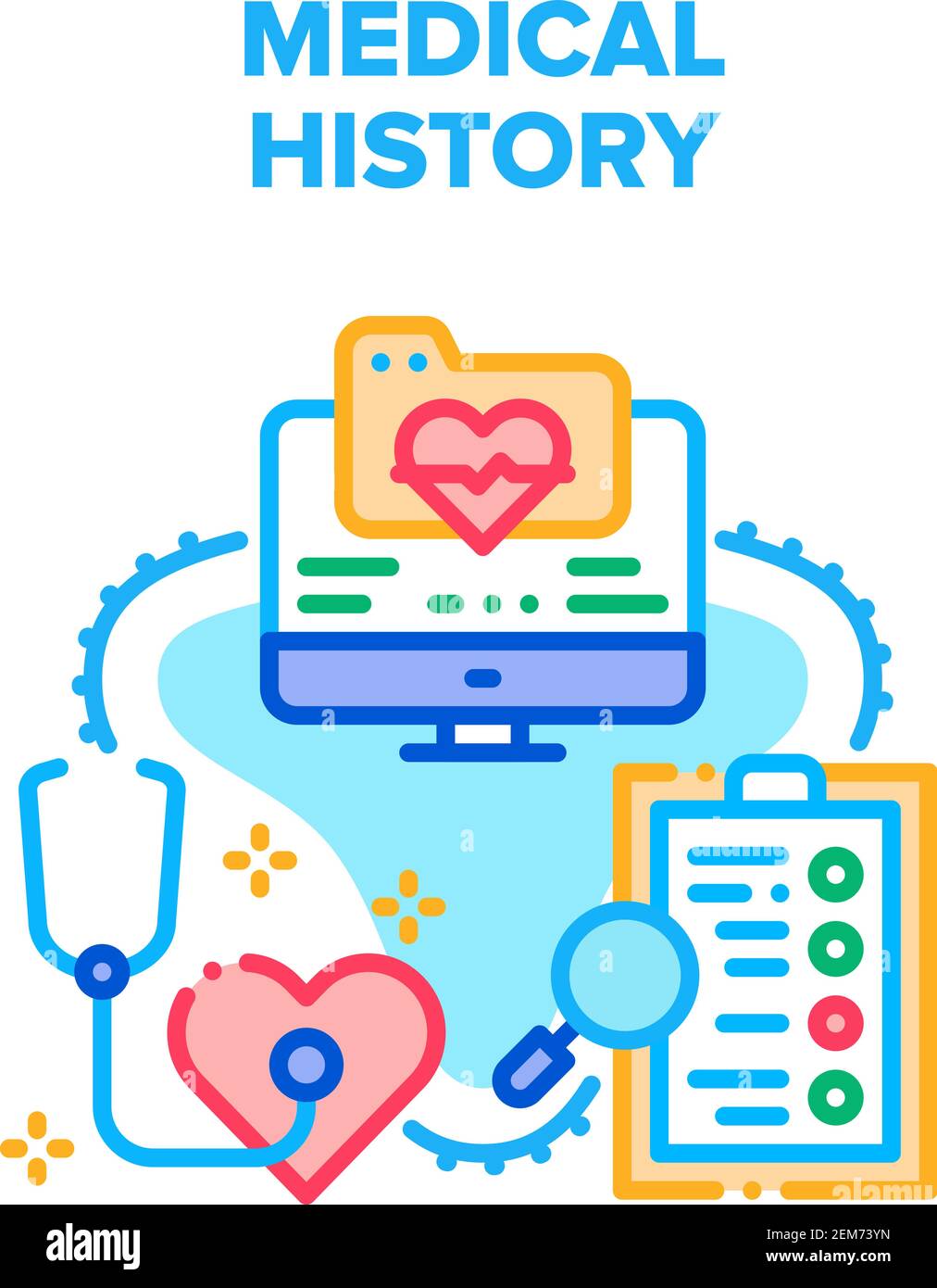 Medical History Vector Concept Color Illustration Stock Vector Image ...