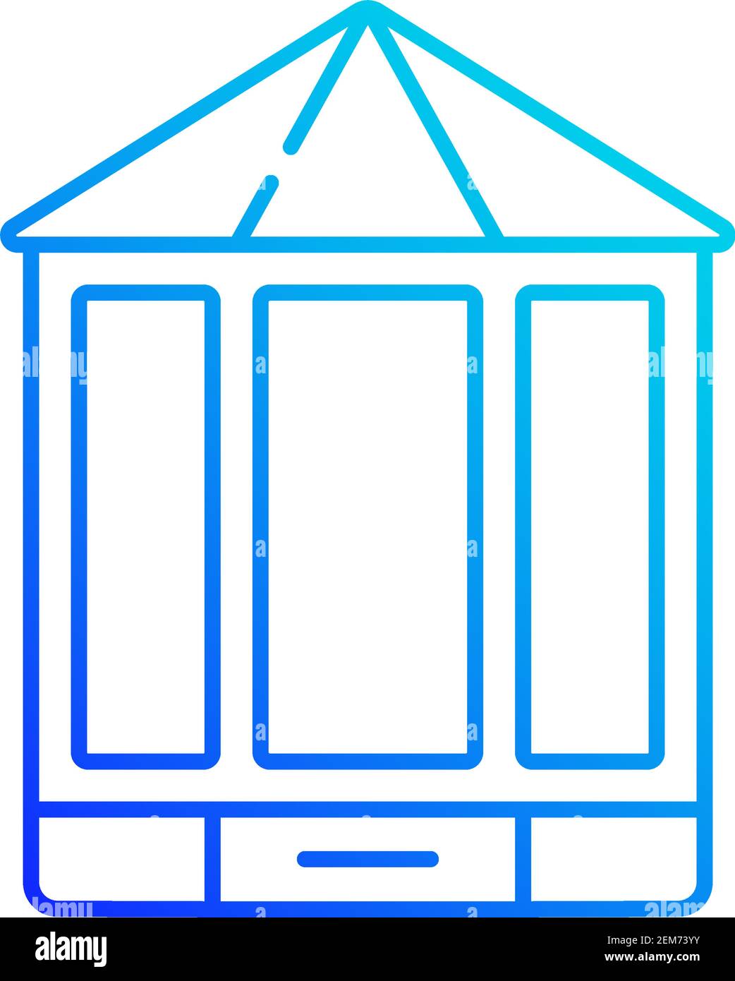 Bay and bow windows linear vector icon Stock Vector Image & Art - Alamy