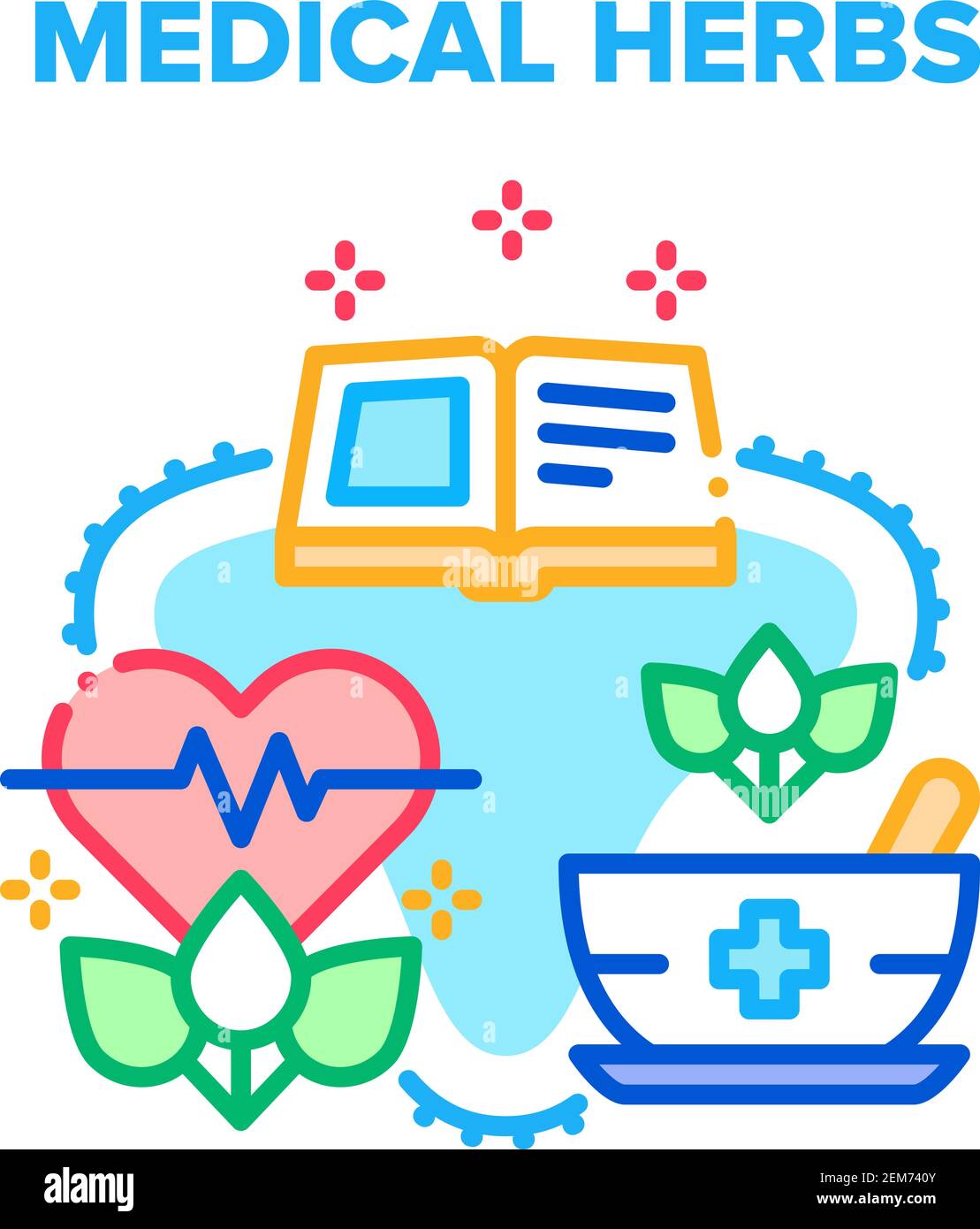 Medical Herbs Vector Concept Color Illustration Stock Vector Image ...