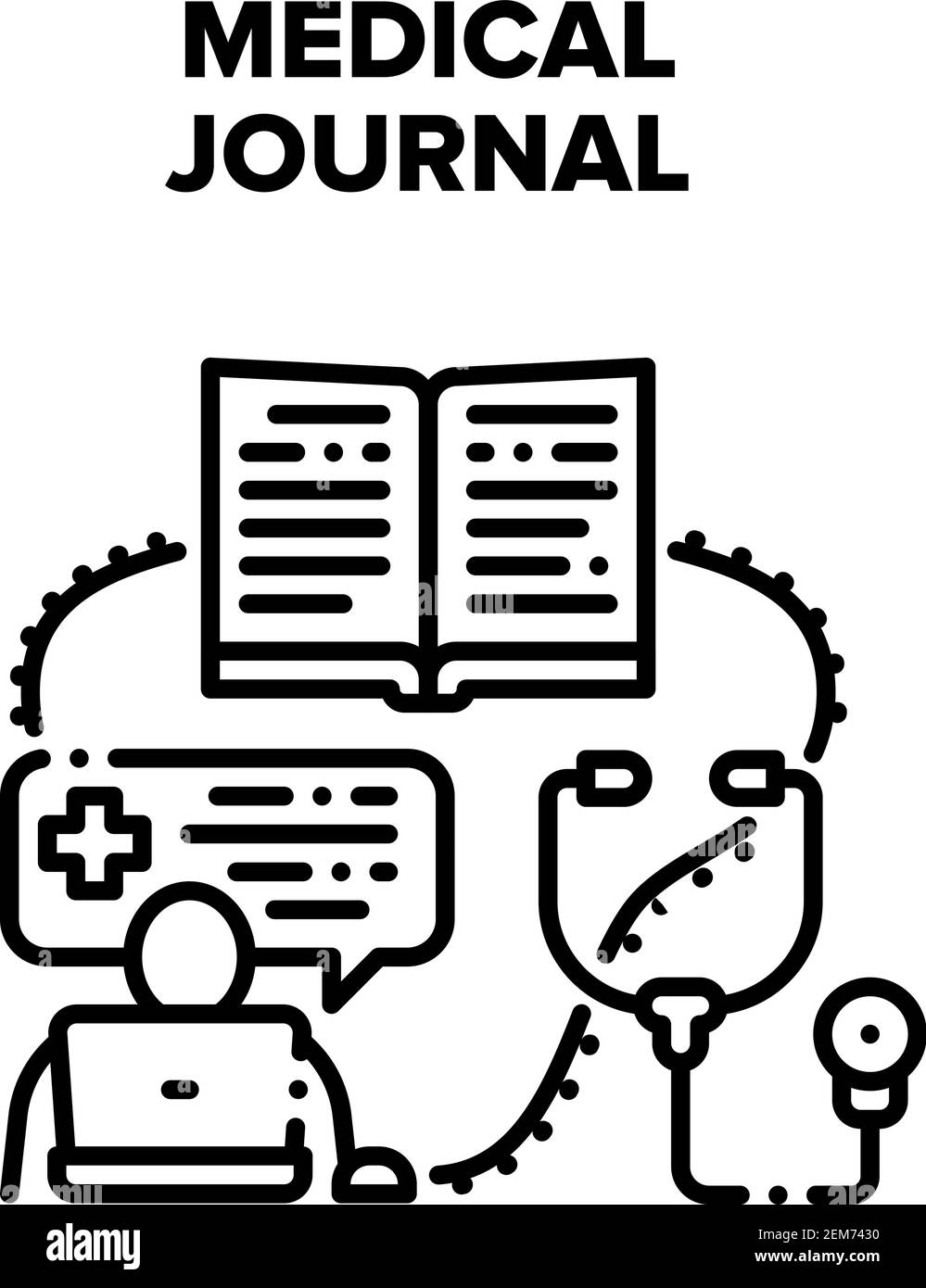 Medical Journal Vector Black Illustrations Stock Vector Image & Art - Alamy