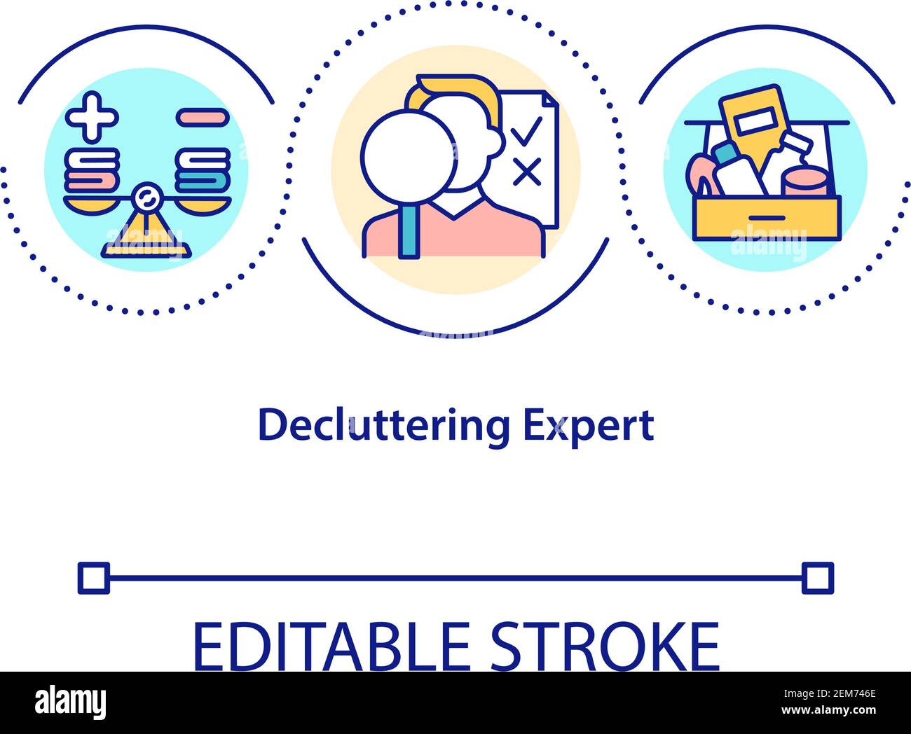 Decluttering expert concept icon Stock Vector Image & Art - Alamy